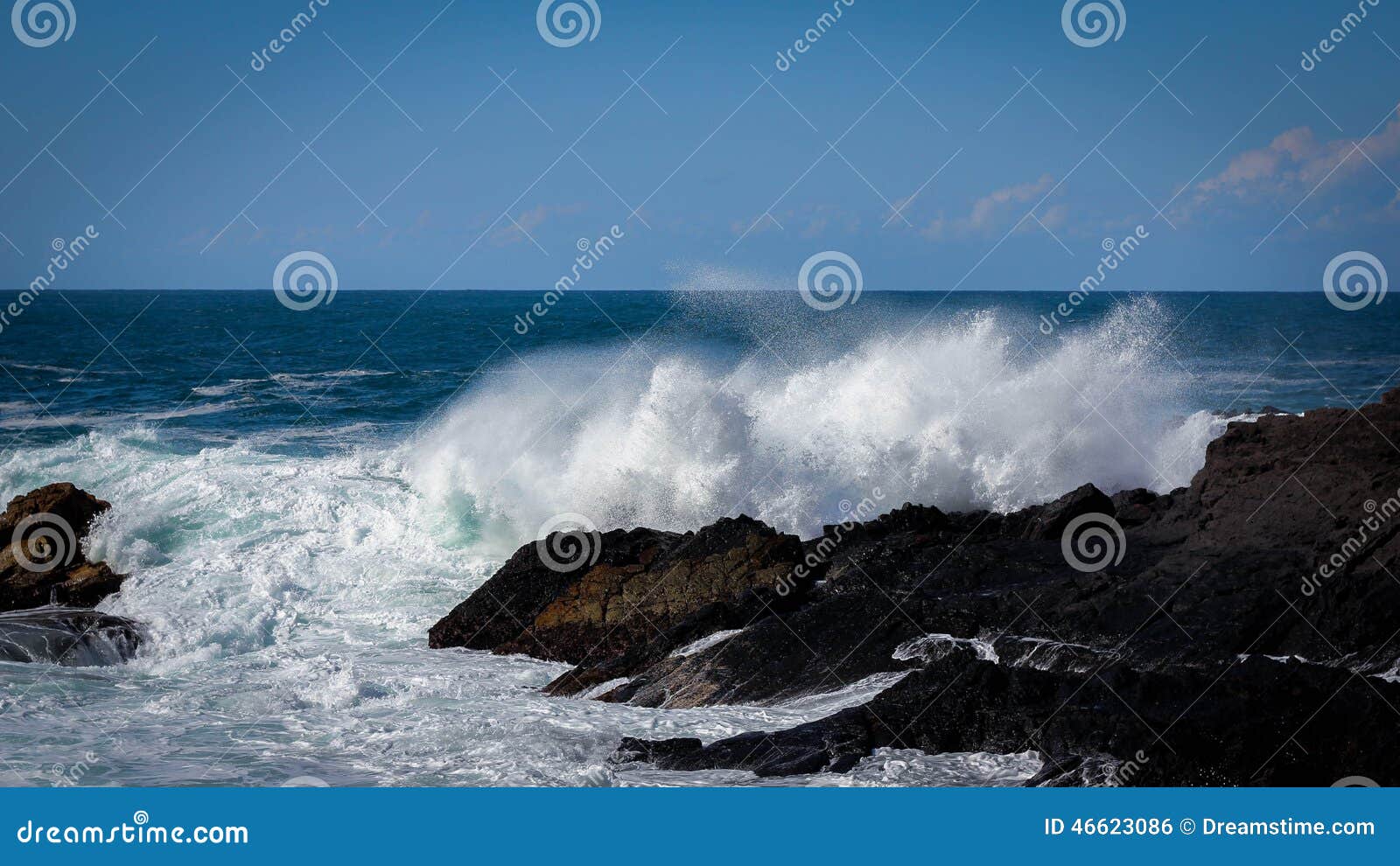 Rough waves stock photo. Image of splash, rough, rocks - 46623086