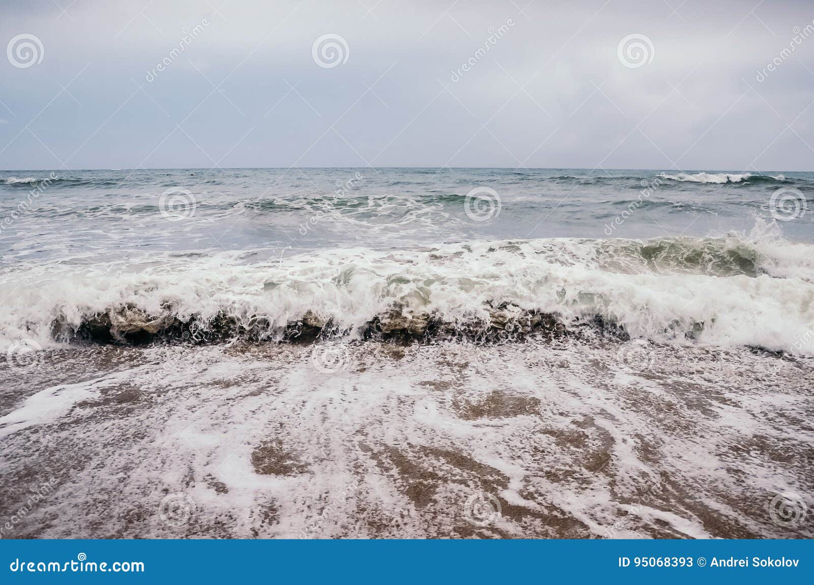 Rough waves of ocean stock image. Image of copy, ocean - 95068393