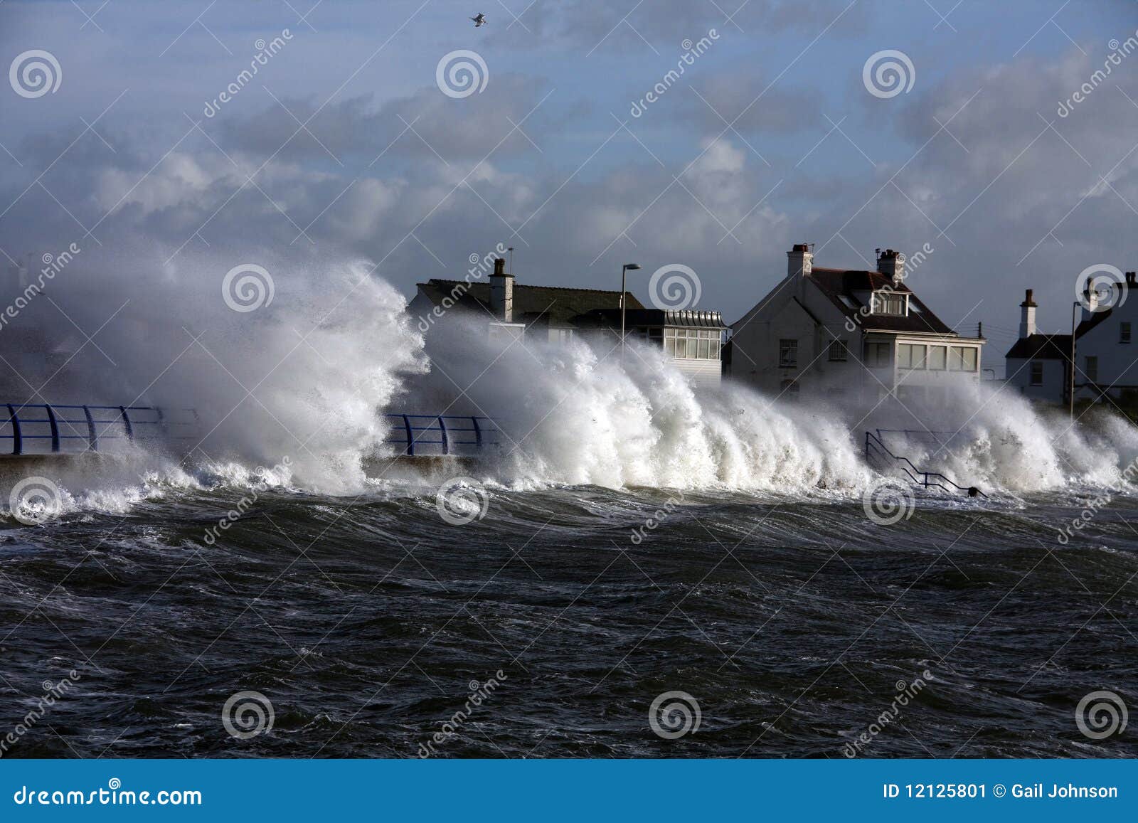 Rough Weather at Trearddur Bay Stock Image - Image of ocean, breaking ...