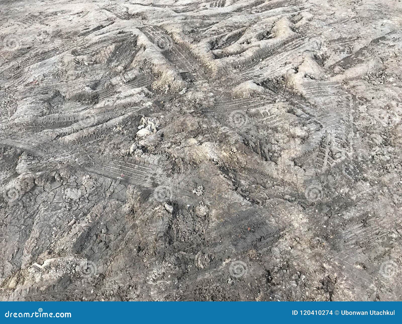Rough Tire Tread Trace on Earth or Clay Stock Photo - Image of outdoor ...