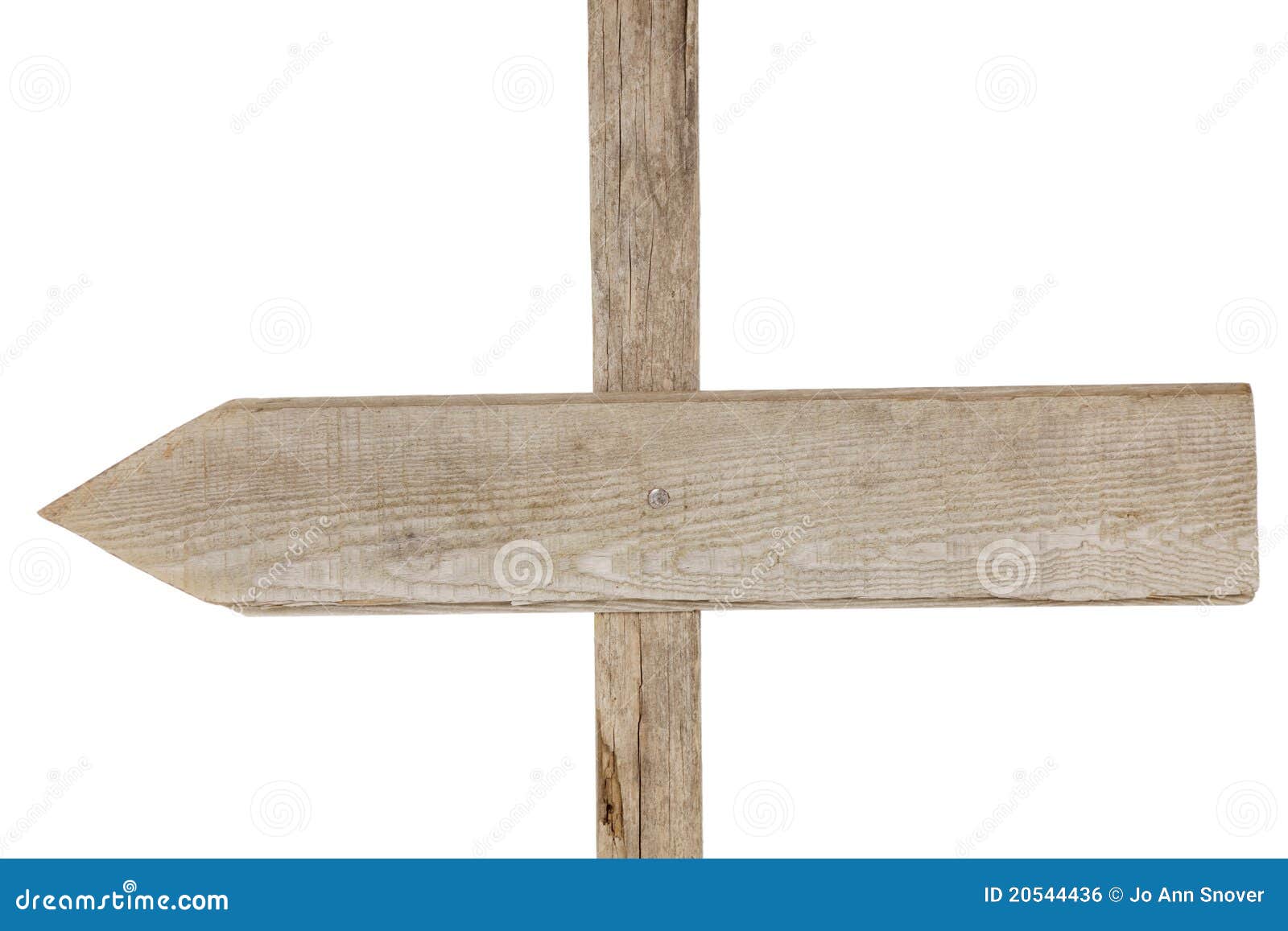 Rough Wood Sign On Post Royalty Free Stock Image - Image: 20544436