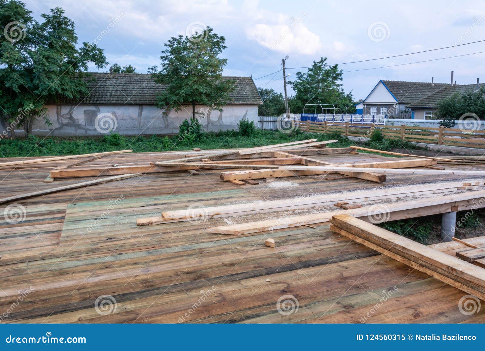 Rough Wooden Floor Triangular a-frame House Stock Image - Image of ...