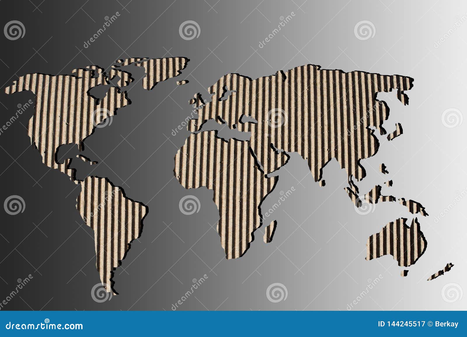 Roughly Sketched Out World Map with Patterns Stock Illustration ...