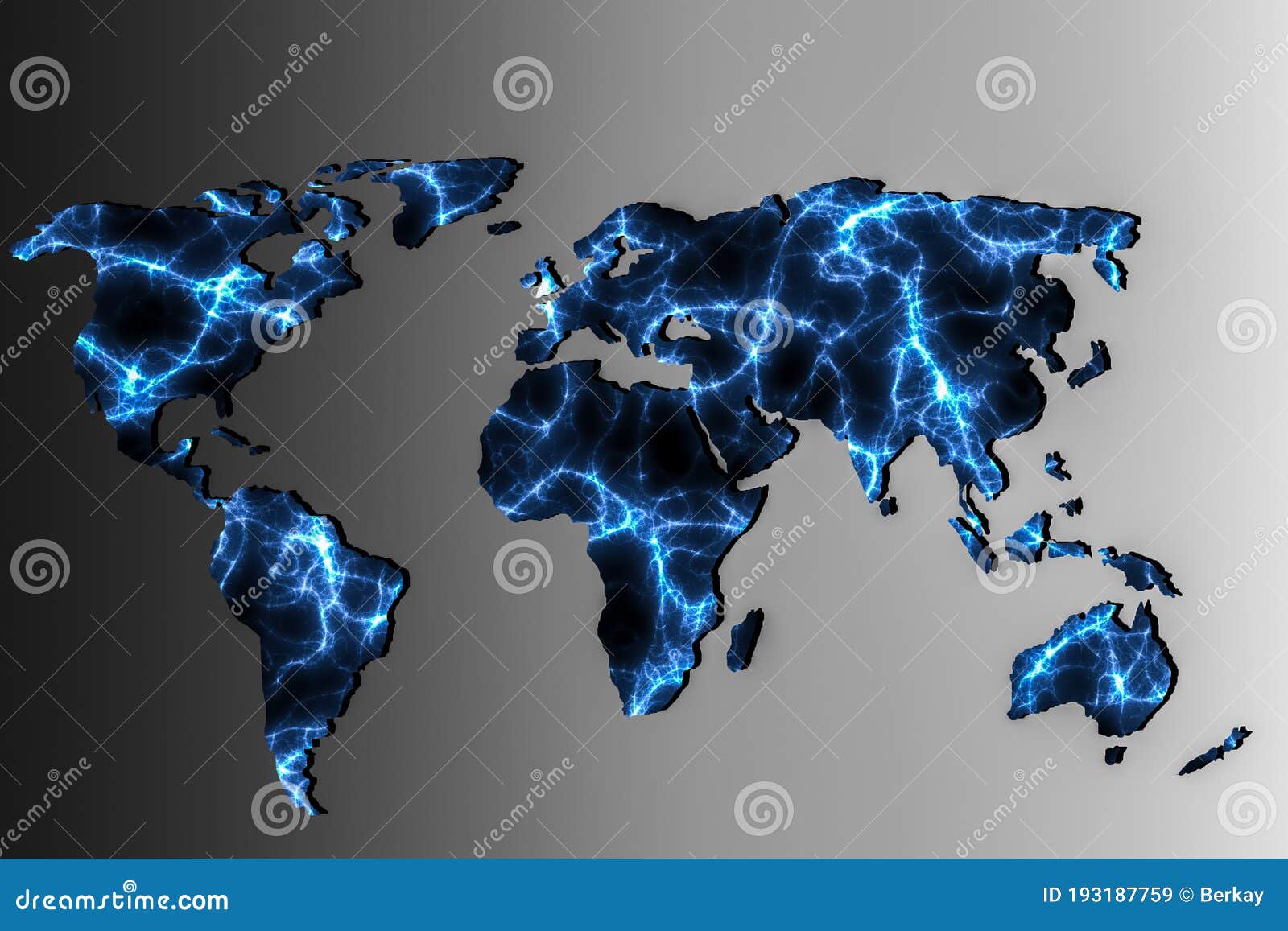 Roughly Outlined World Map with Patterns Fillings Stock Illustration ...