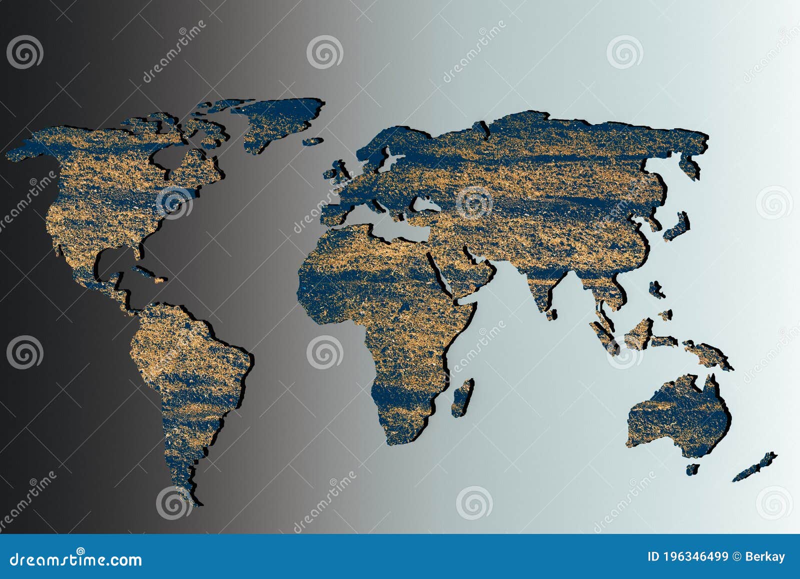 Outlined World Map Cartoon Vector | CartoonDealer.com #13394075