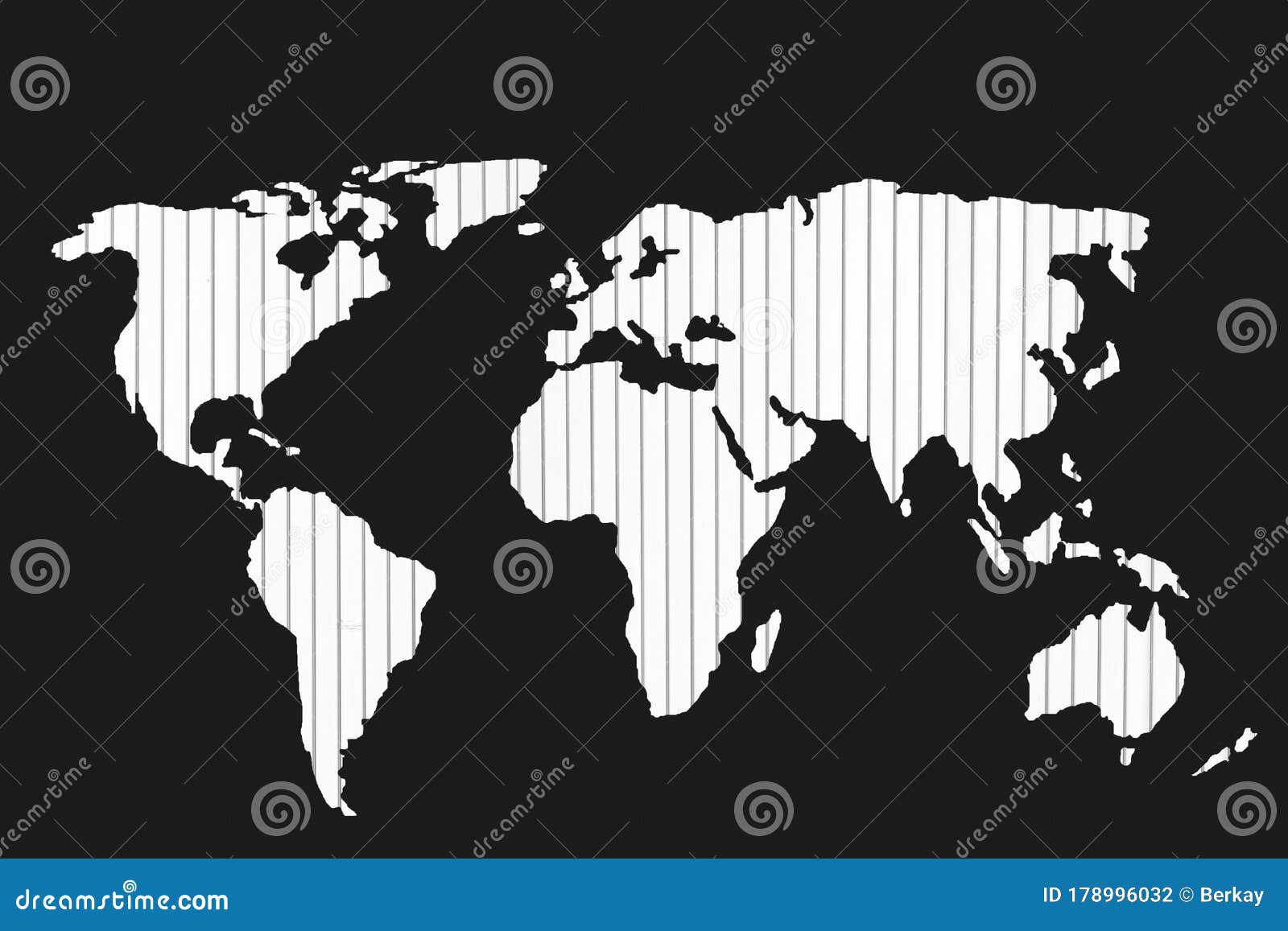 Roughly Sketched Out World Map with Patterns Stock Photo - Image of ...