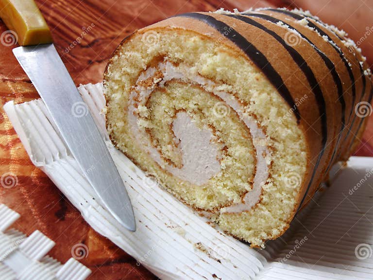 Roulade Cake stock photo. Image of jelly, sweets, snack - 10303630
