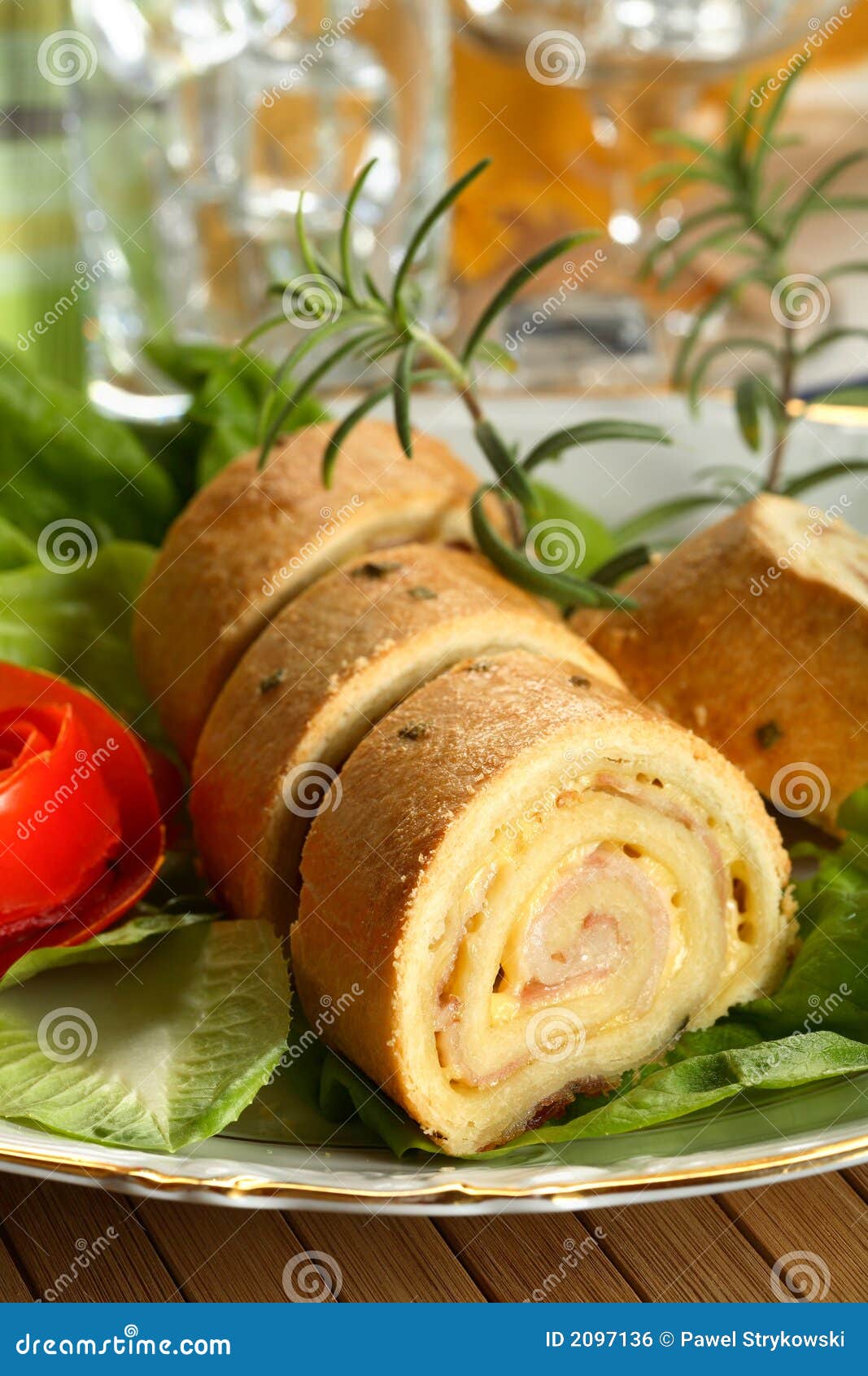 Roulade with Cheese and Bacon Stock Photo - Image of appetite, dishes ...