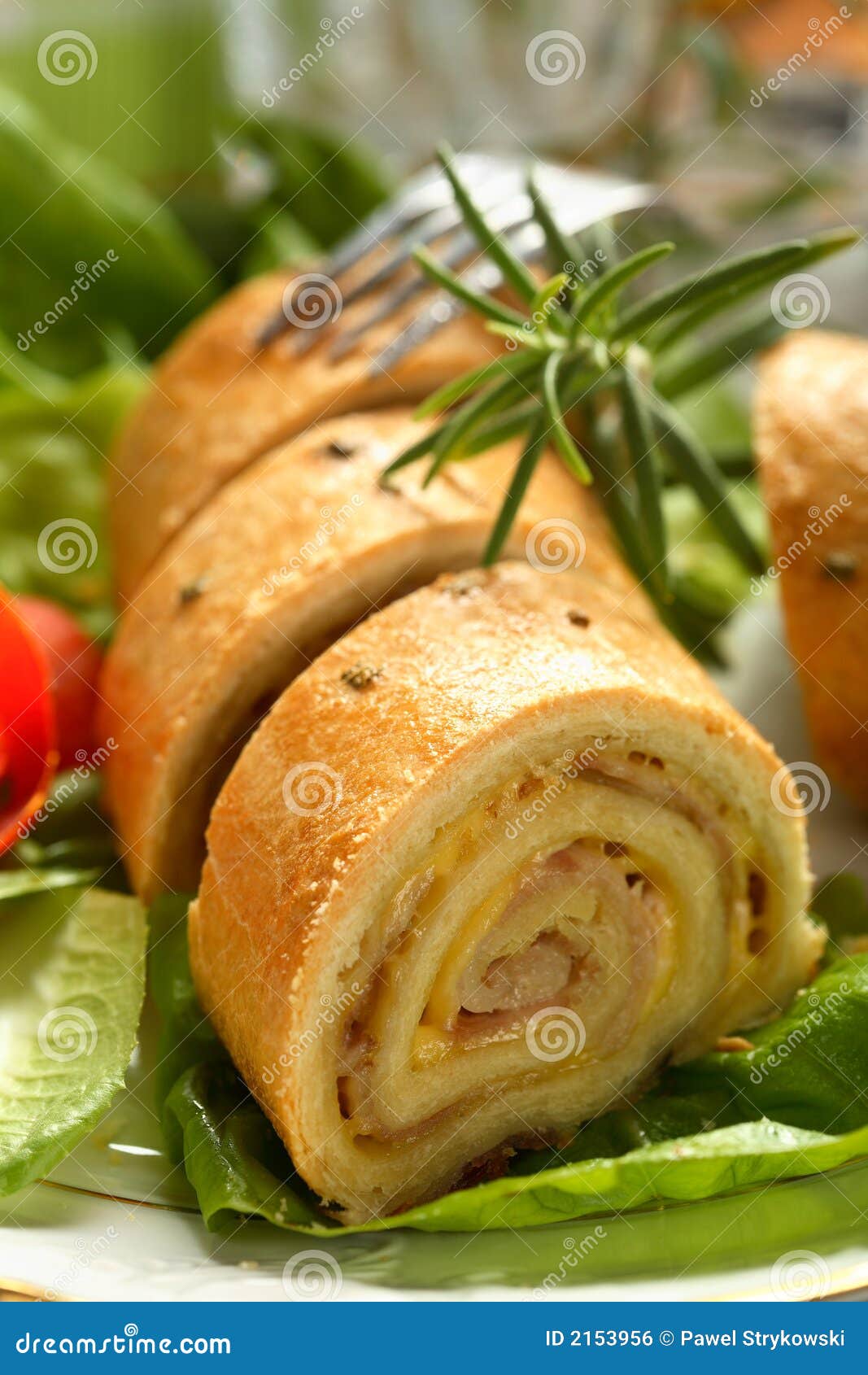 Roulade Made from Beckon and C Stock Photo - Image of herbs, appetite ...