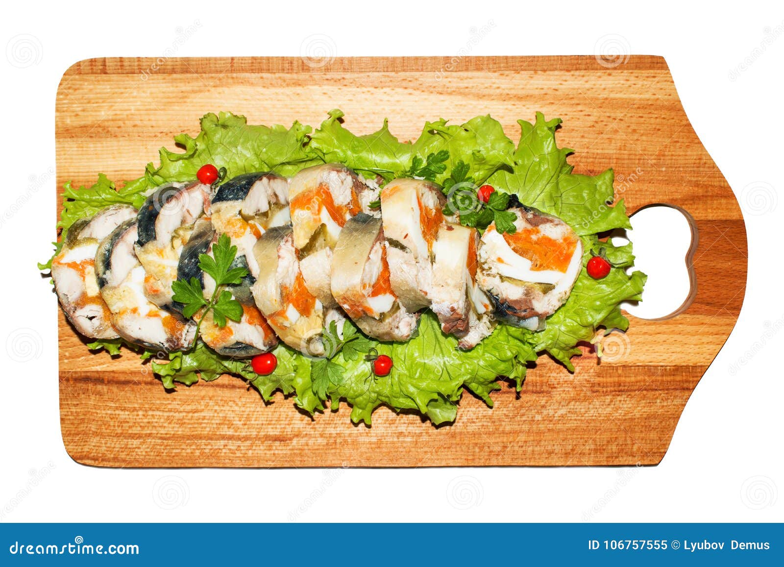 Roulade of Sea Fish Mackerel with Boiled Vegetables and Eggs, Gala ...