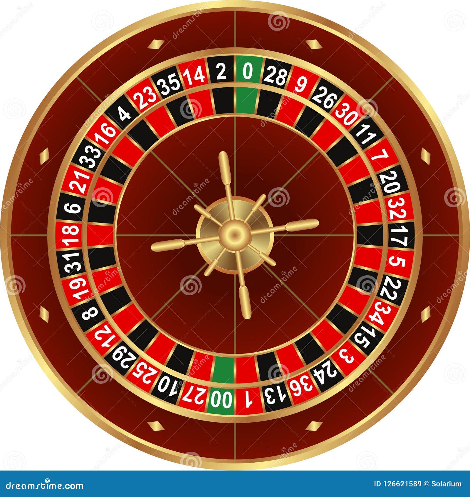 Roulette ilustración del vector. Ilustración de ruleta - 126621589