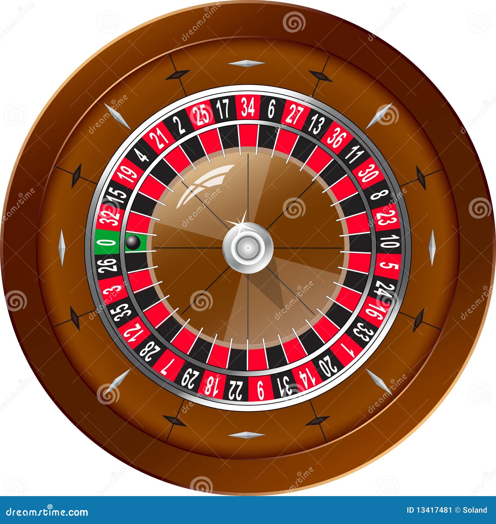 Roulette stock vector. Illustration of casino, roulette - 13417481