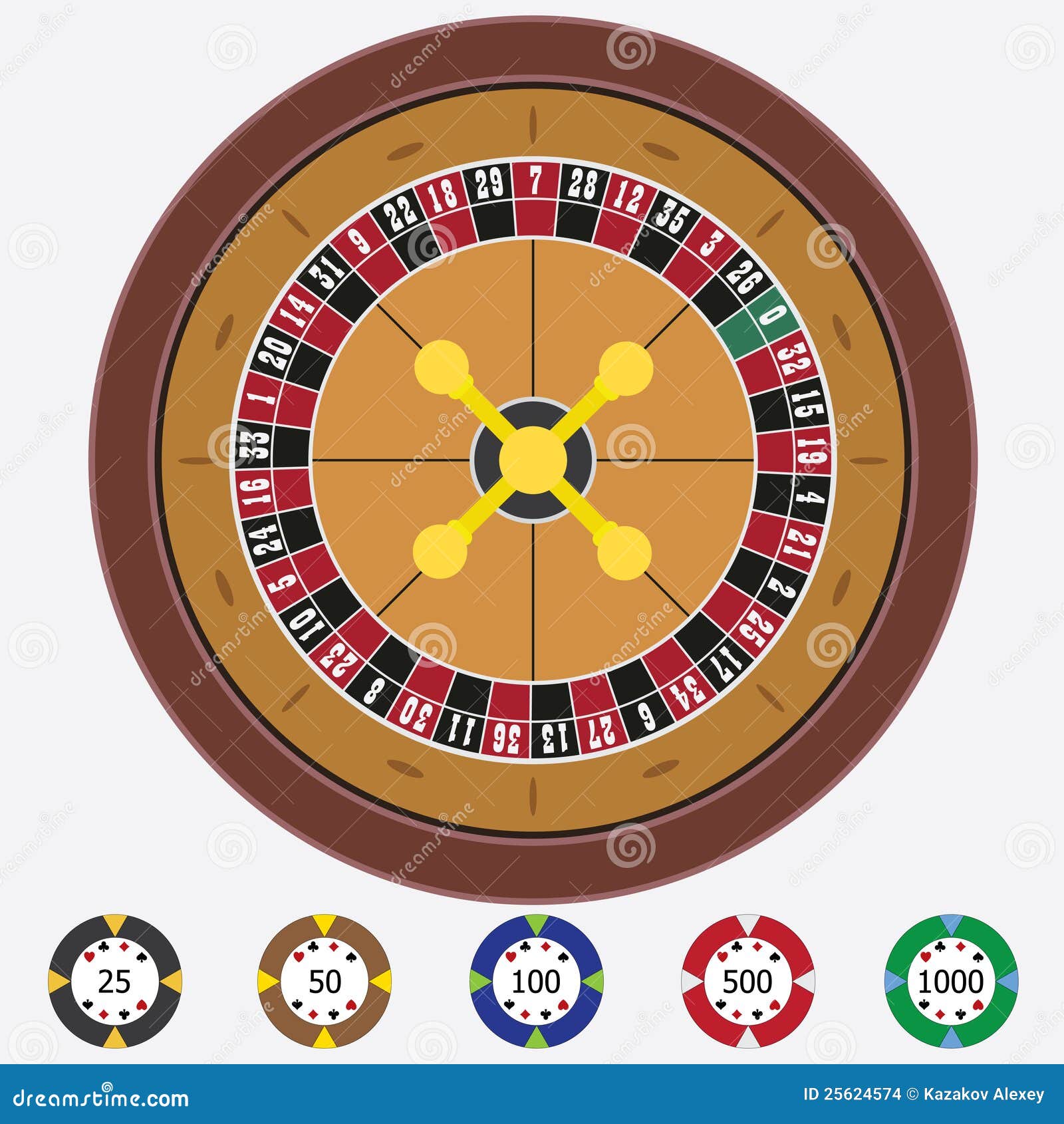 Roulette. vektor abbildung. Illustration von aktivität - 25624574