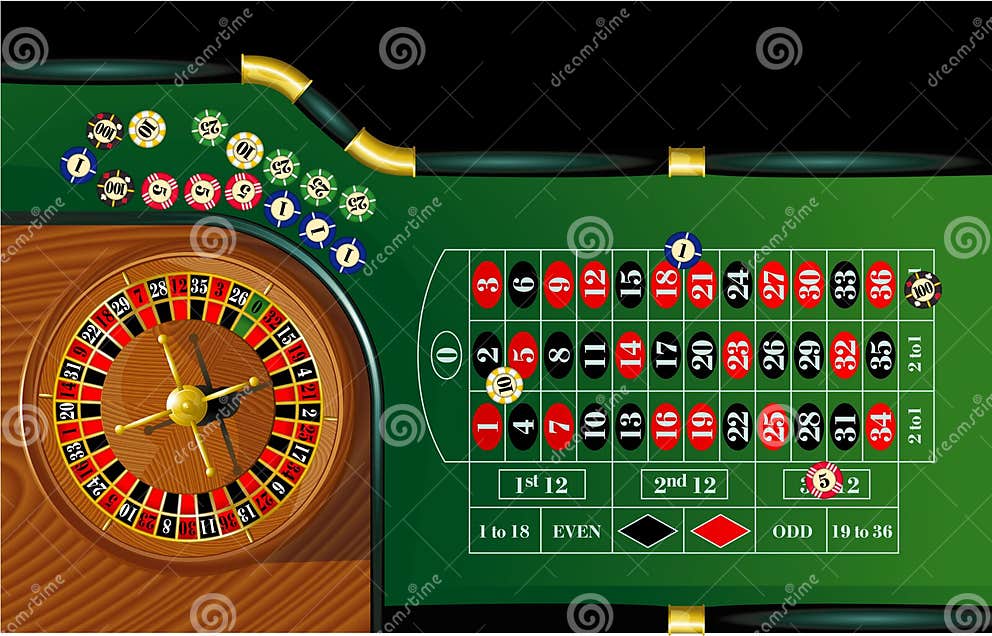 Roulette stock vector. Illustration of gamble, number - 9608124