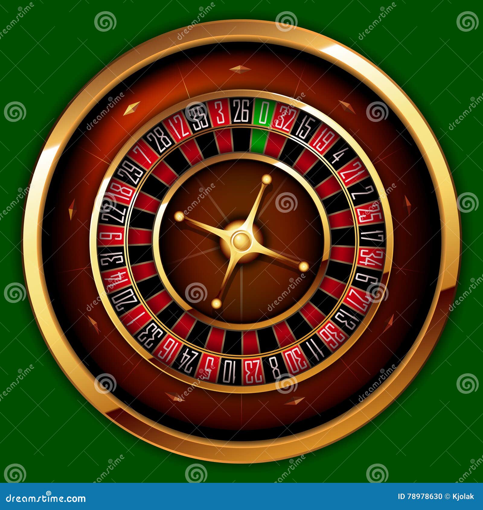 Roulette in the casino stock vector. Illustration of risk - 78978630