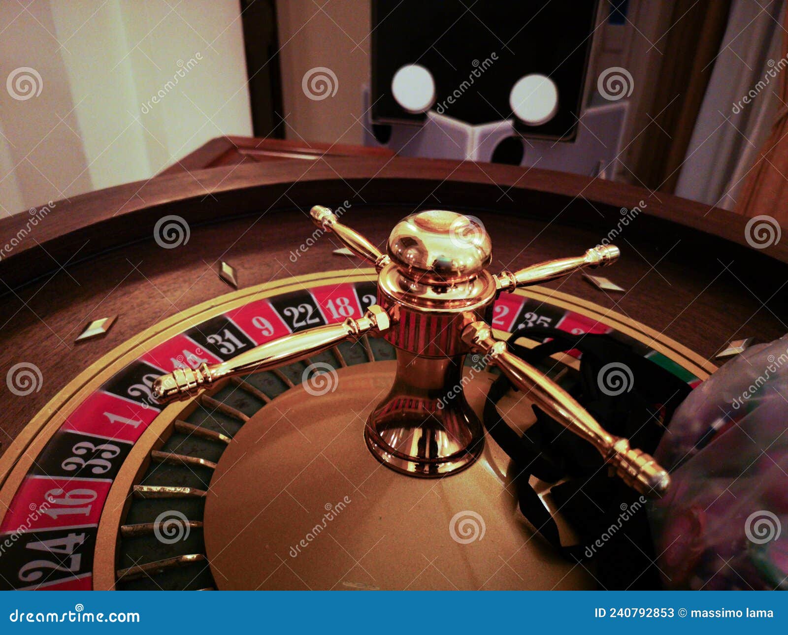 Roulette in a casino stock image. Image of fortune, platform - 240792853