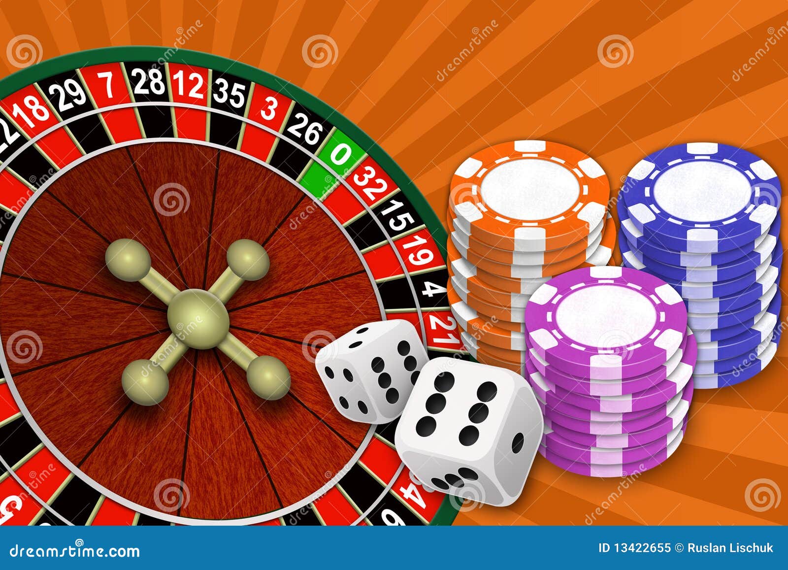 Roulette of chip and bone stock illustration. Illustration of riches ...