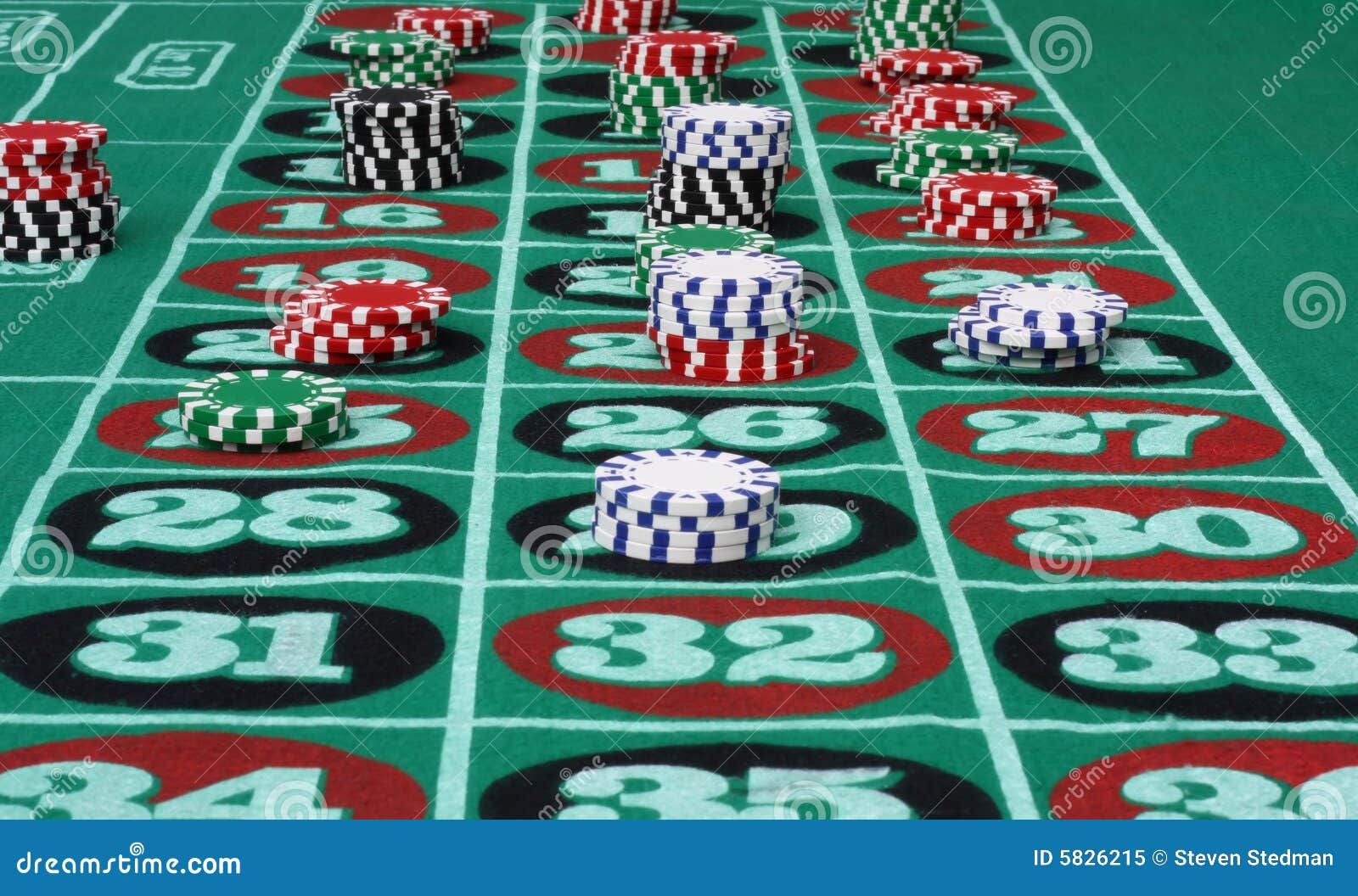 Roulette Game with Chips stock image. Image of felt, chips - 5826215