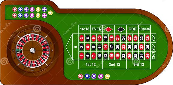 Roulette game table stock vector. Illustration of green - 13303219