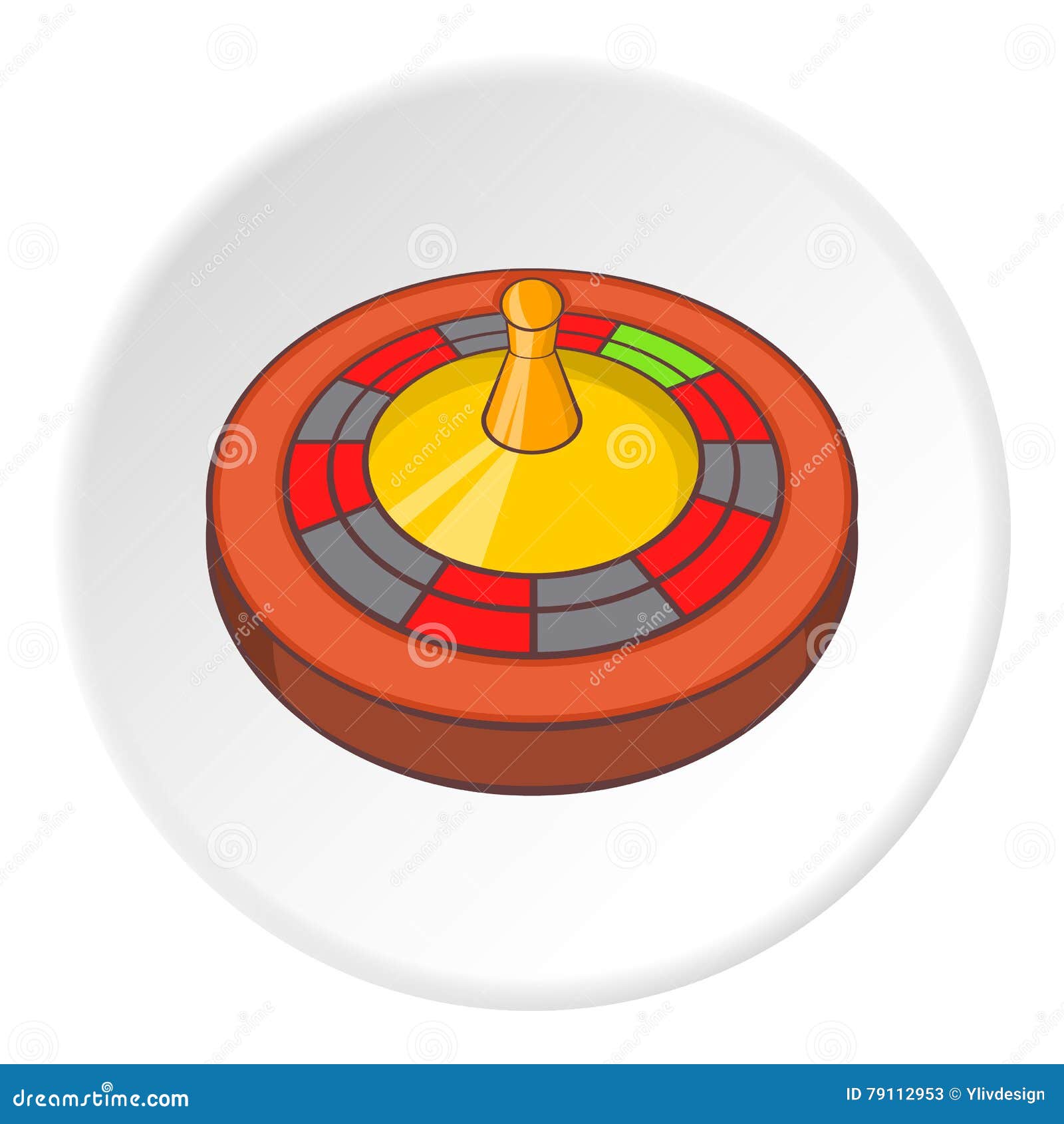 Roulette Icon, Cartoon Style Stock Vector - Illustration of cartoon ...