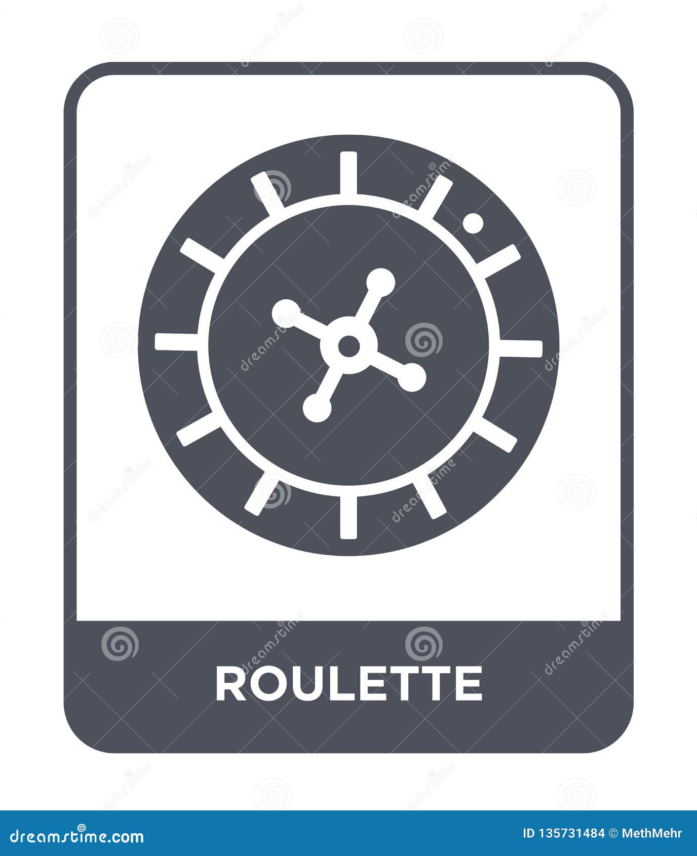 Roulette Icon in Trendy Design Style. Roulette Icon Isolated on White ...