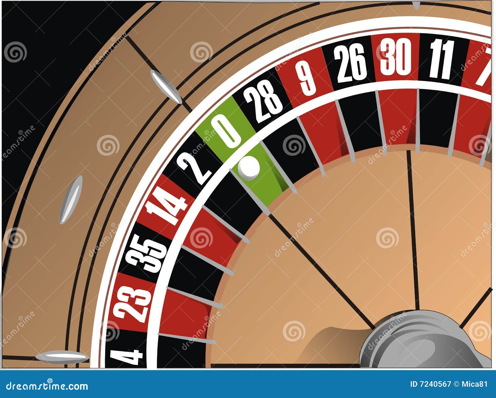 Roulette illustration stock vector. Illustration of gambling - 7240567