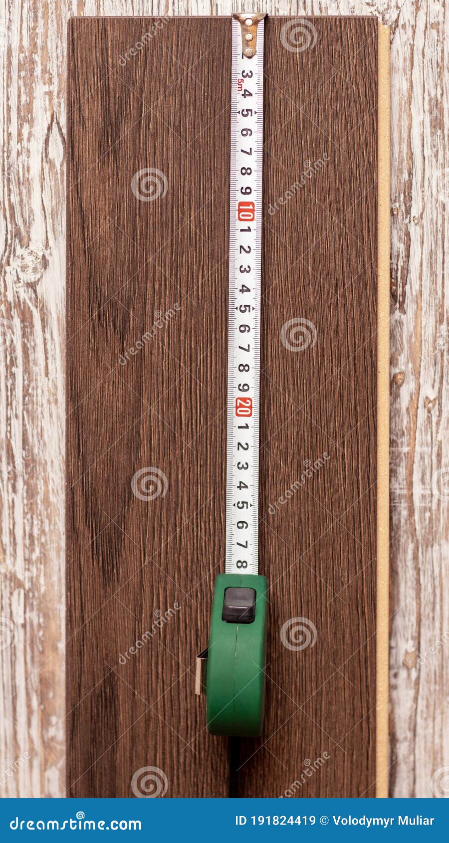 Roulette Near the Board, Measuring the Length of the Board Stock Image ...