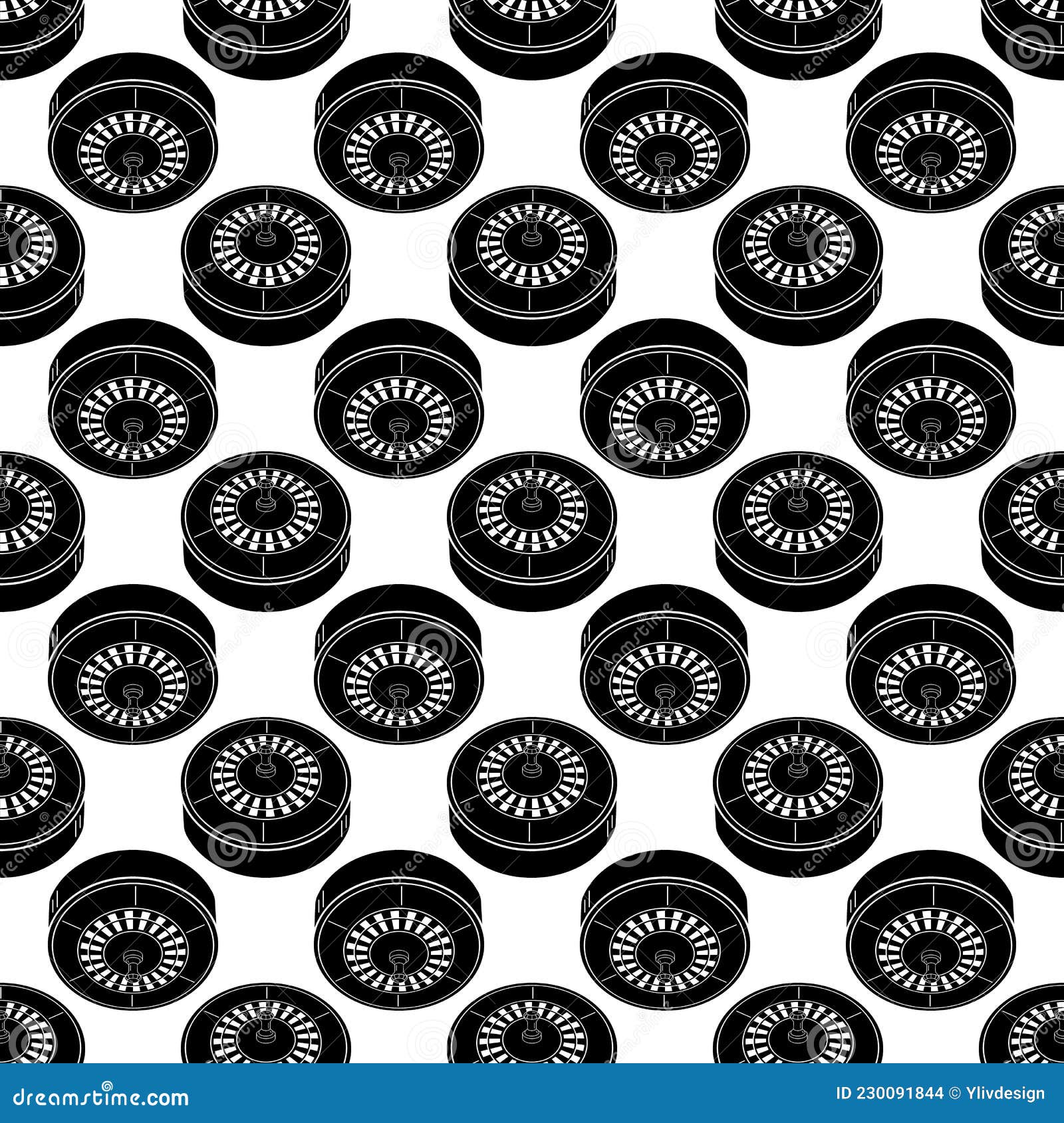 Roulette Pattern Seamless Vector Stock Vector - Illustration of vegas ...