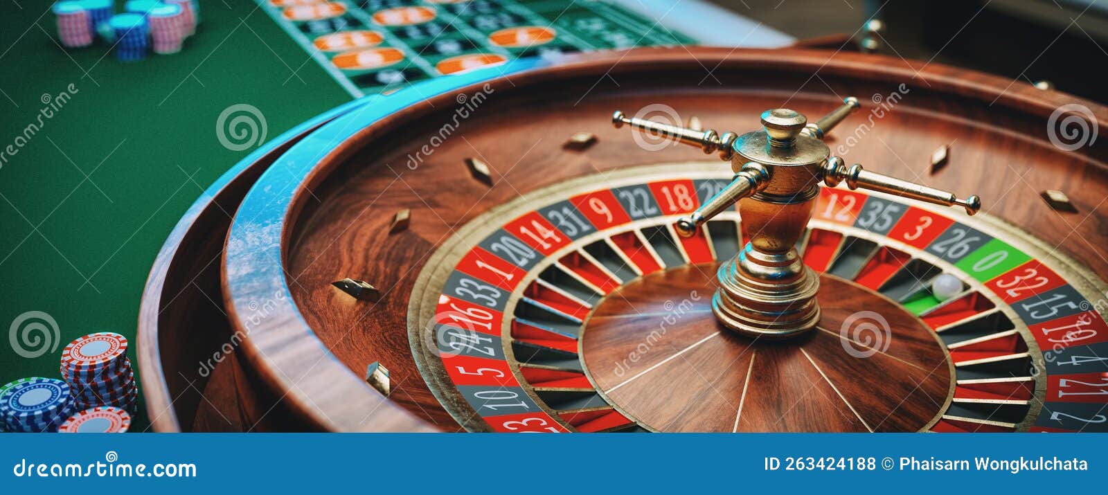 Roulette on Table with Ball on Green Stock Photo - Image of luck, green ...