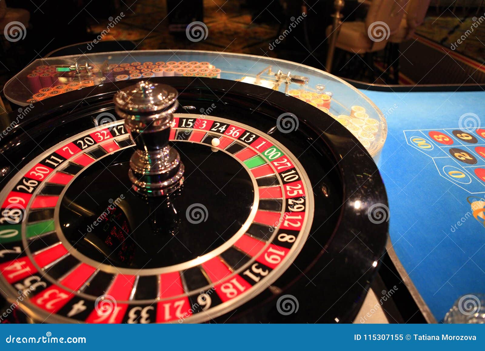 Roulette Table and Gambling Chips Stock Image - Image of economy, dice ...