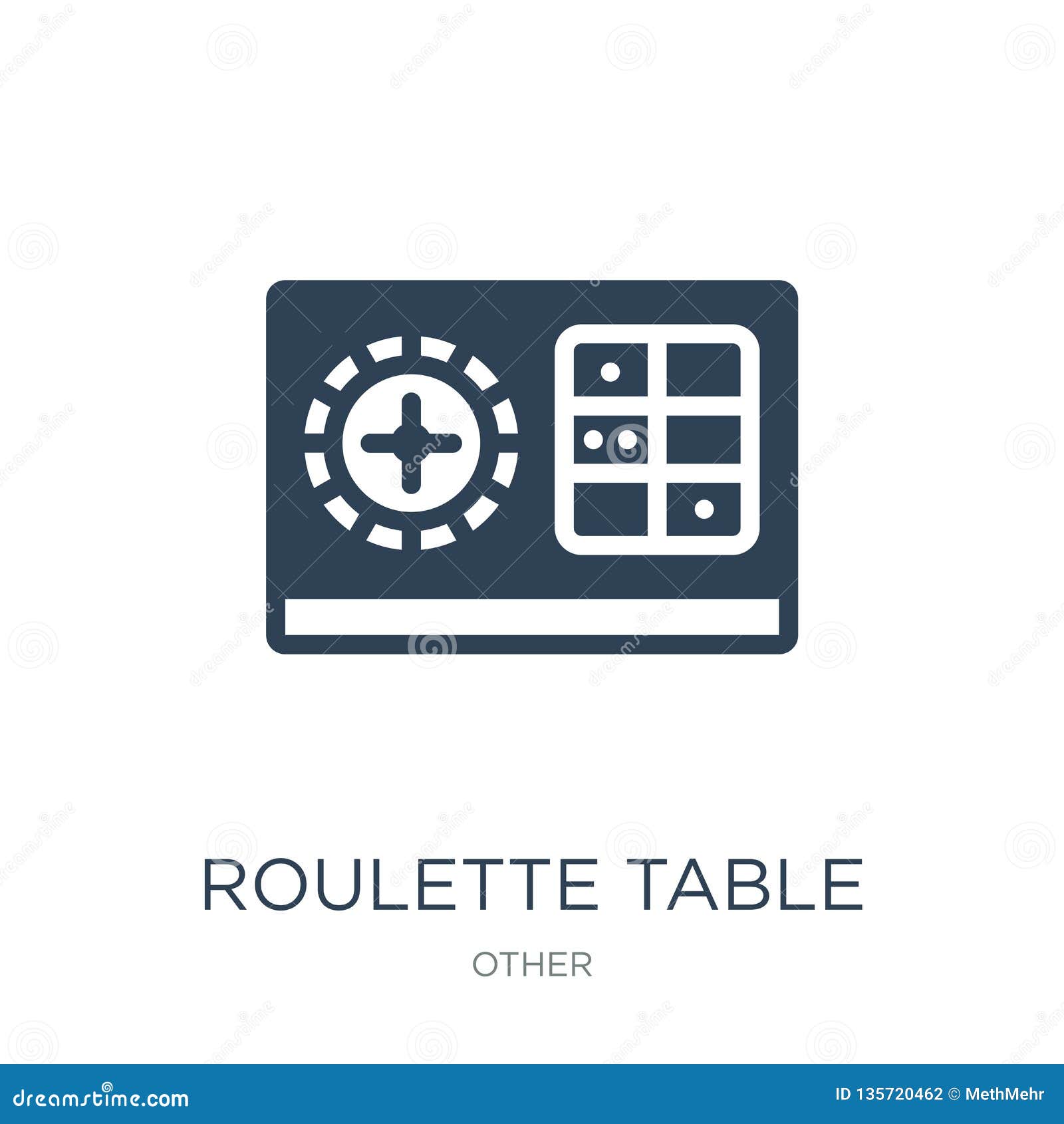Roulette Table Icon in Trendy Design Style. Roulette Table Icon ...