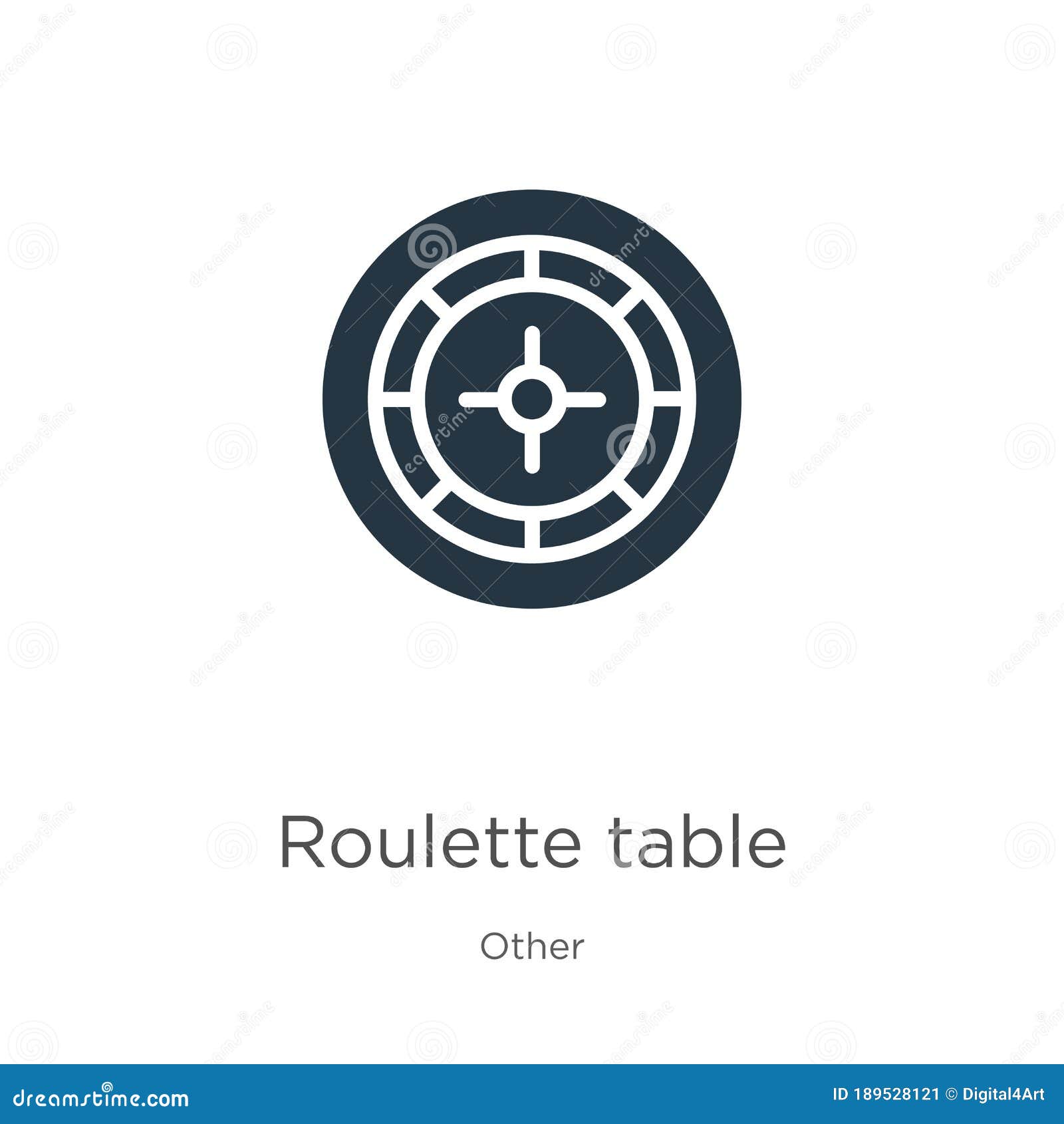 Roulette Table Icon Vector. Trendy Flat Roulette Table Icon from Other ...