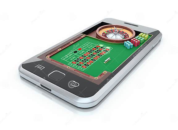 Roulette Table in the Mobile Phone Stock Illustration - Illustration of ...