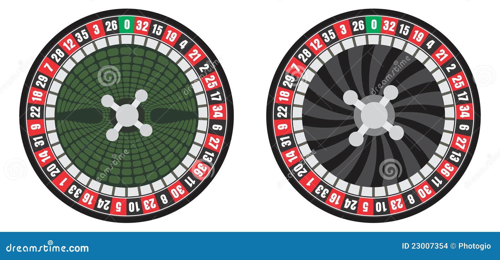 Roulette wheel stock vector. Illustration of round, single - 23007354