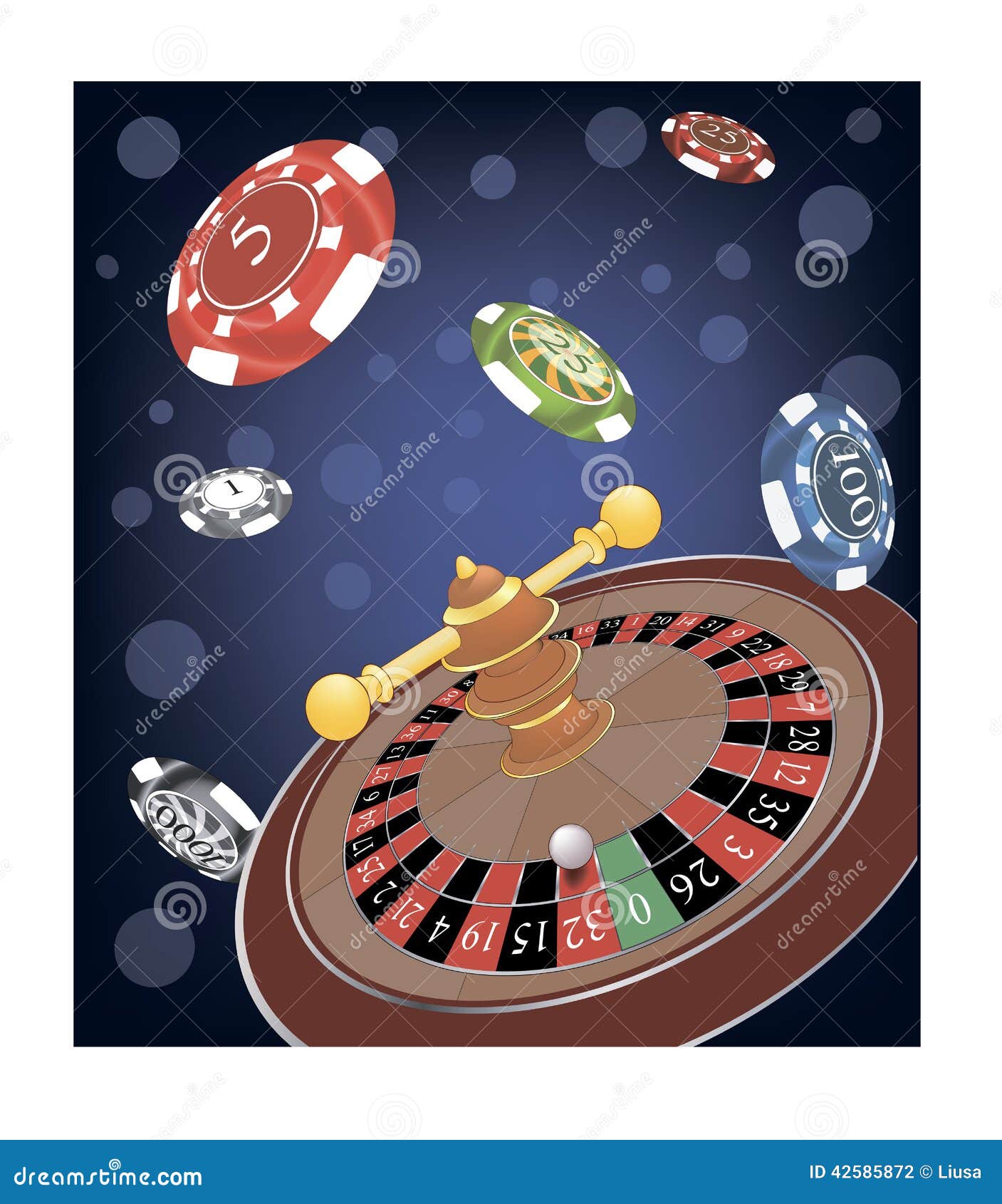 Roulette Wheel cartoon stock vector. Illustration of risk - 42585872