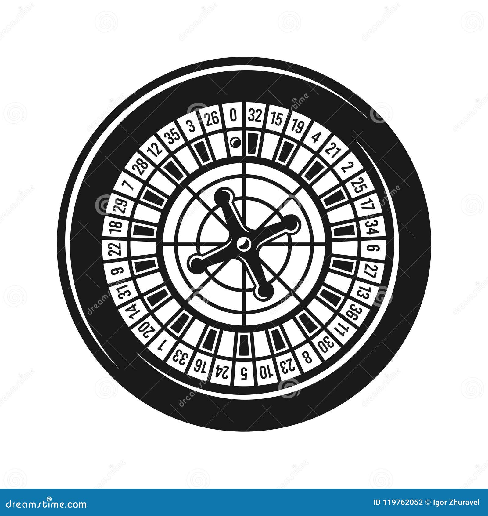 Roulette Wheel for Casino Gambling Vector Object Stock Vector ...