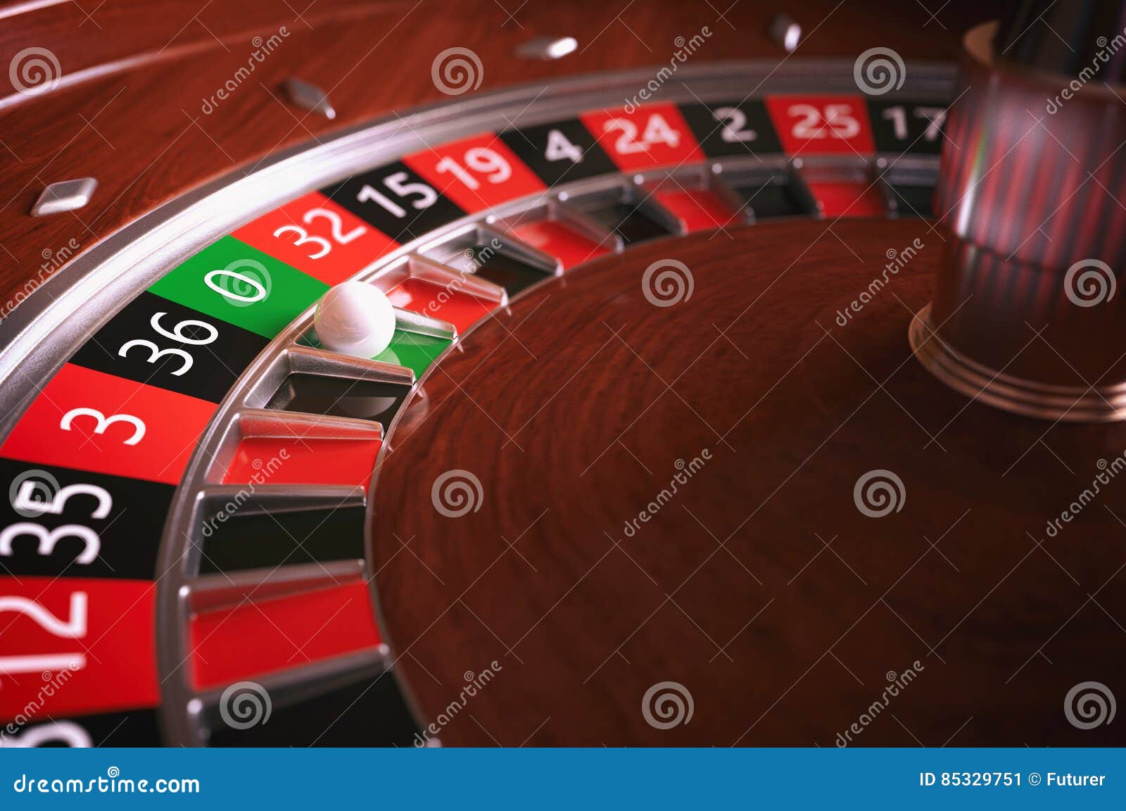 Roulette Wheel Closeup - 3D Rendering Stock Illustration - Illustration ...