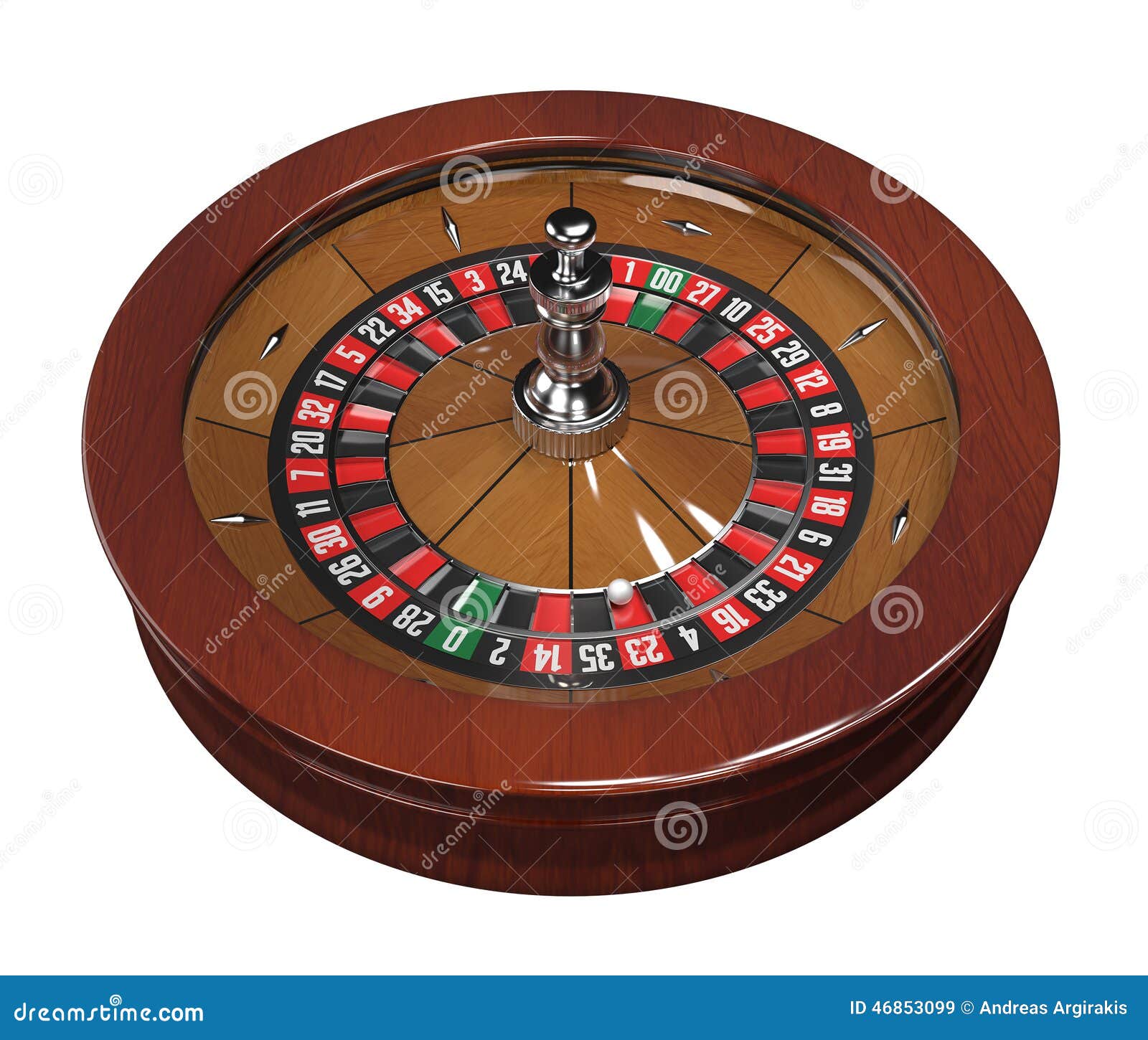 Roulette Wheel with Double Zero Stock Illustration - Illustration of ...