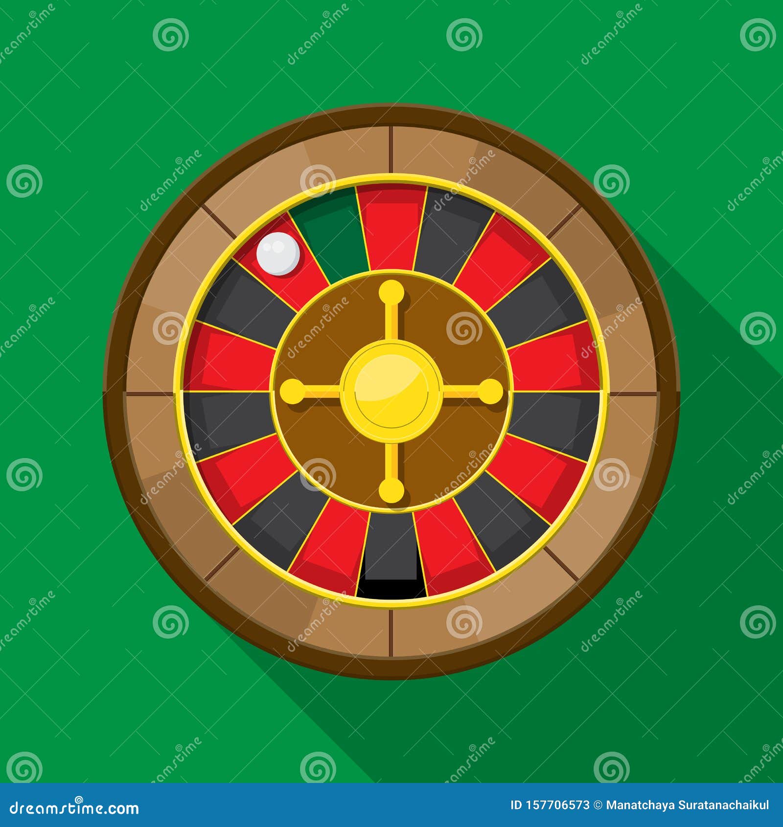 Roulette Wheel Fortune Icon. Stock Illustration - Illustration of ...