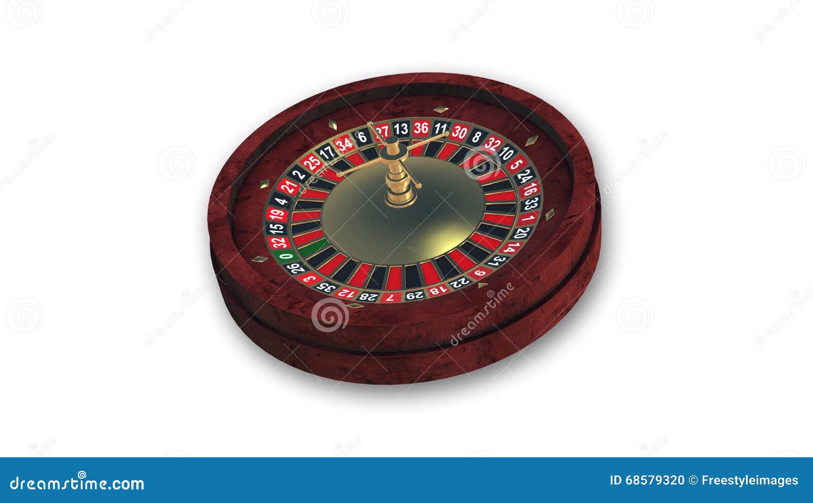 Roulette Wheel, Gambling Game Isolated on White Stock Illustration ...