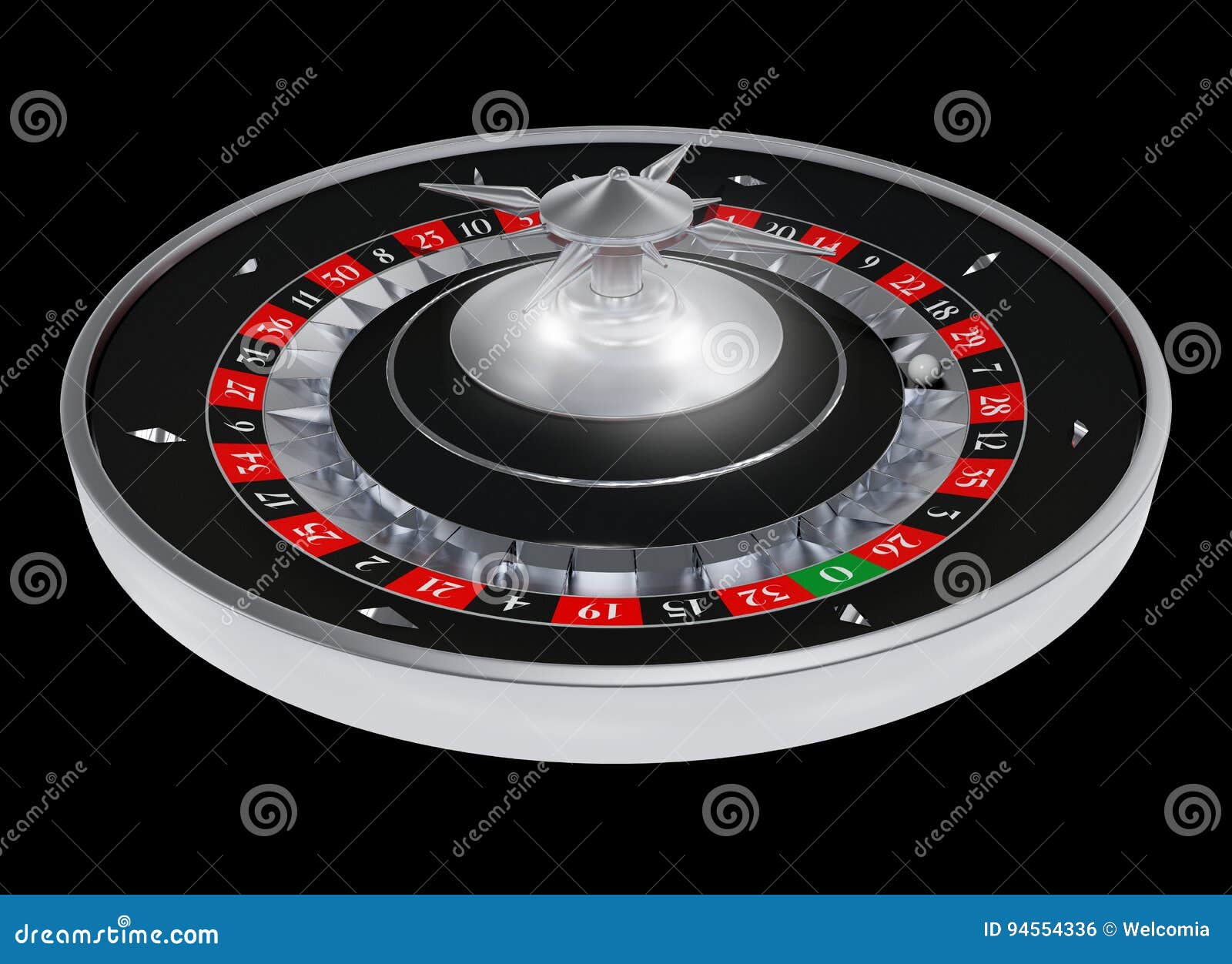 Roulette Wheel Isolated on Black Stock Illustration - Illustration of ...