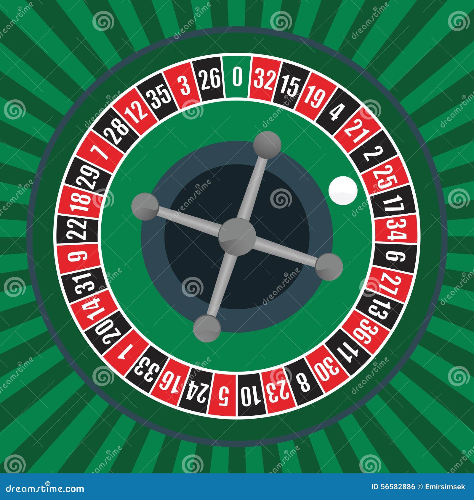Roulette Wheel stock vector. Illustration of circle, spin - 56582886