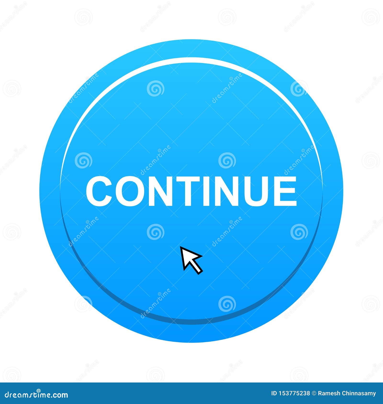 Continue button stock vector. Illustration of internet - 153775238