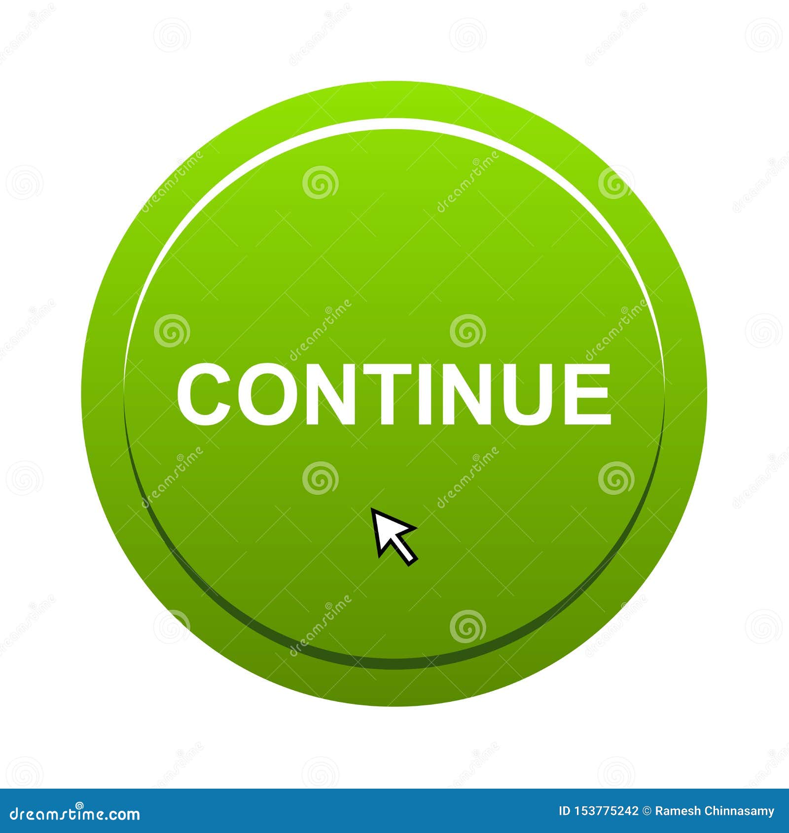 Continue button stock vector. Illustration of download - 153775242