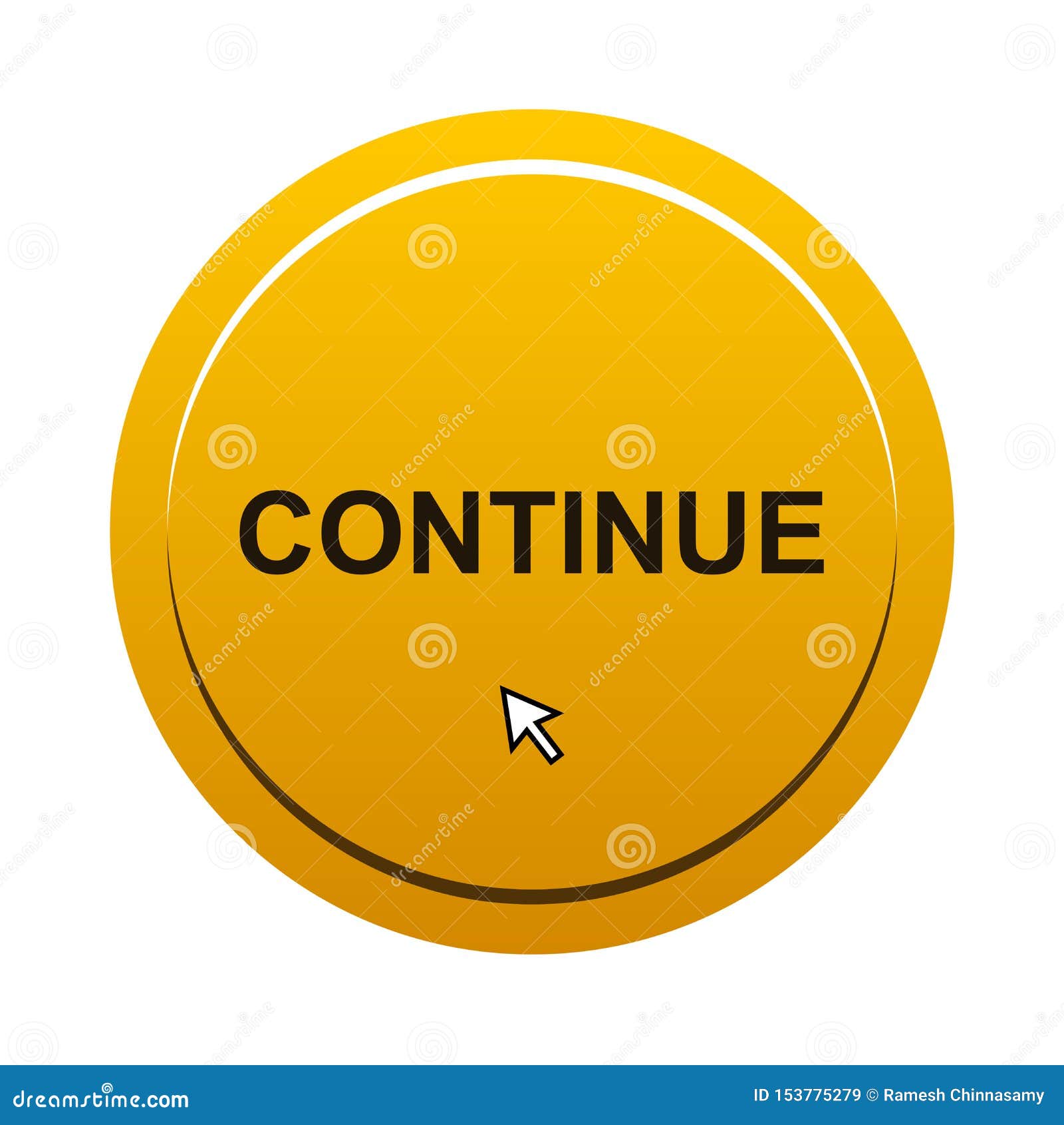 Continue button stock vector. Illustration of connect - 153775279