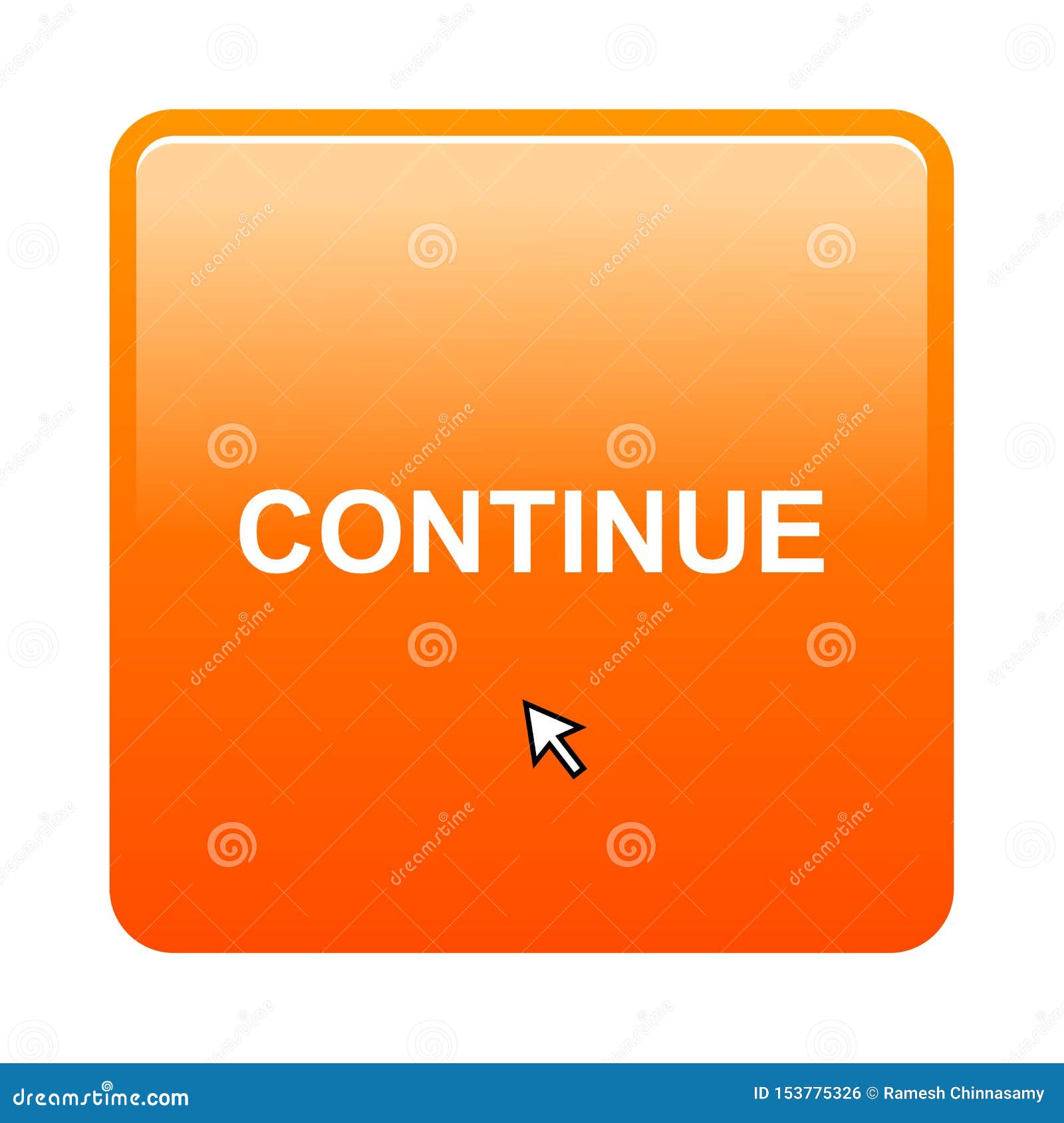 Continue button stock vector. Illustration of continue - 153775326