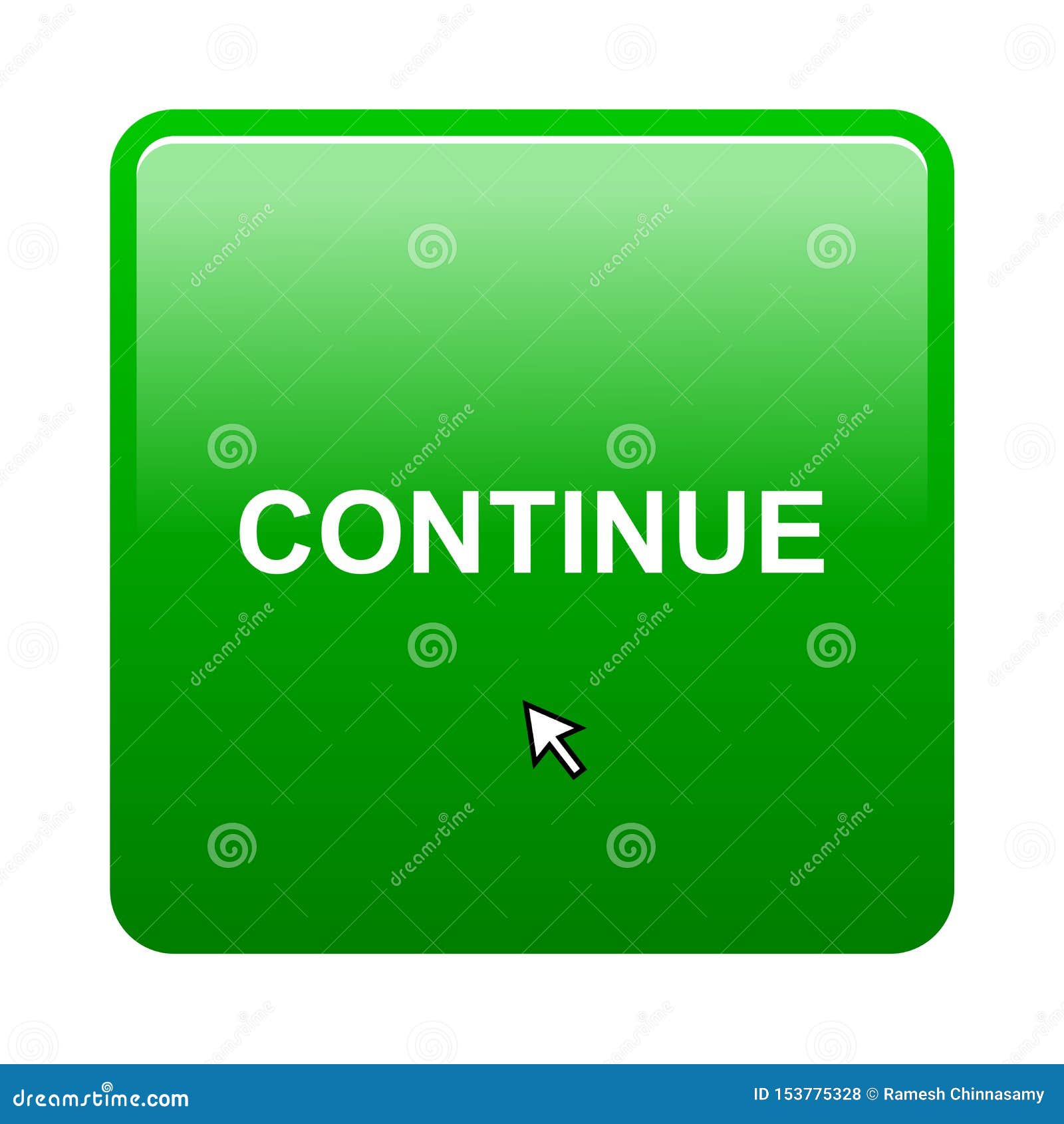Continue button stock vector. Illustration of details - 153775328