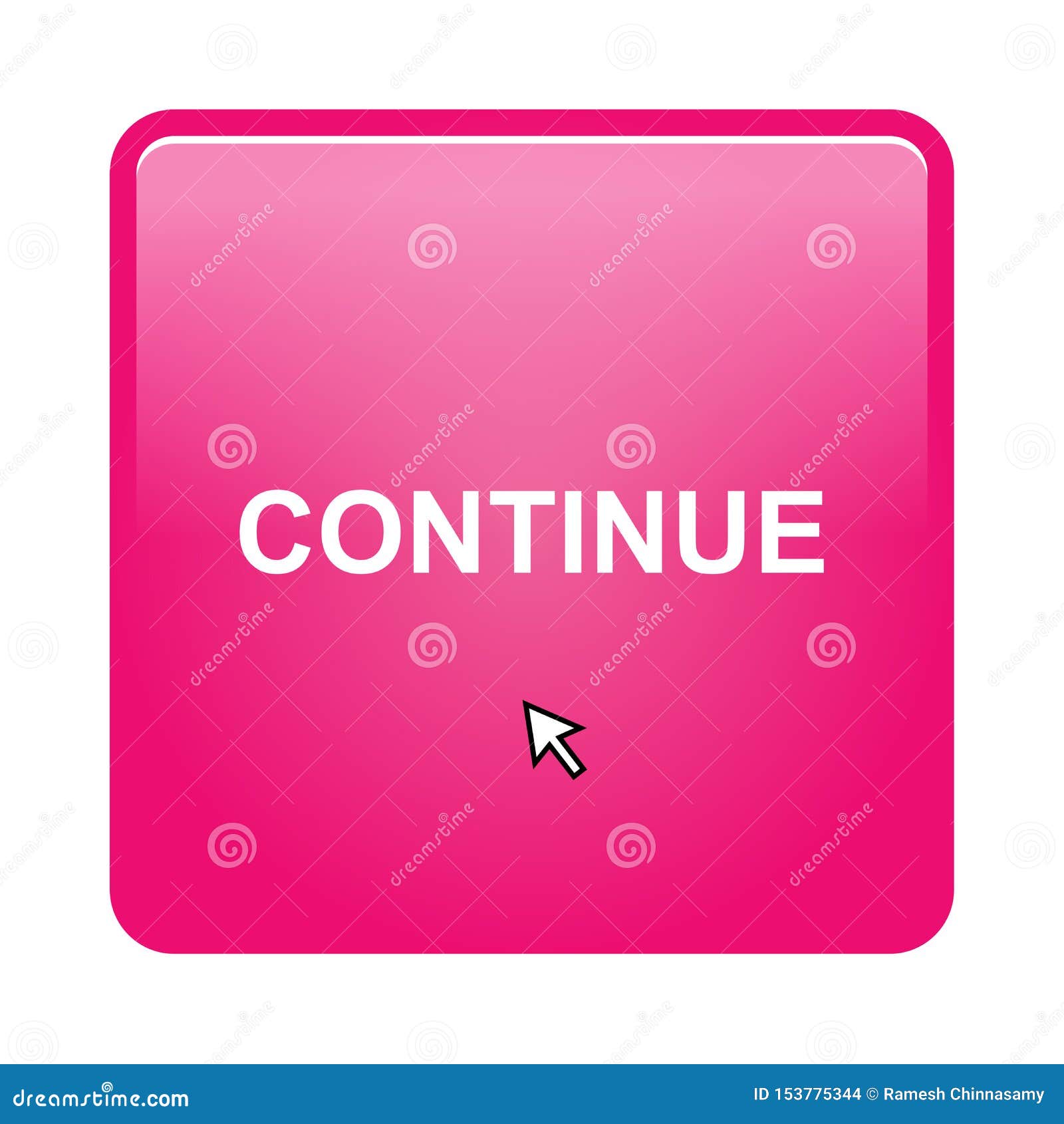 Continue button stock vector. Illustration of button - 153775344