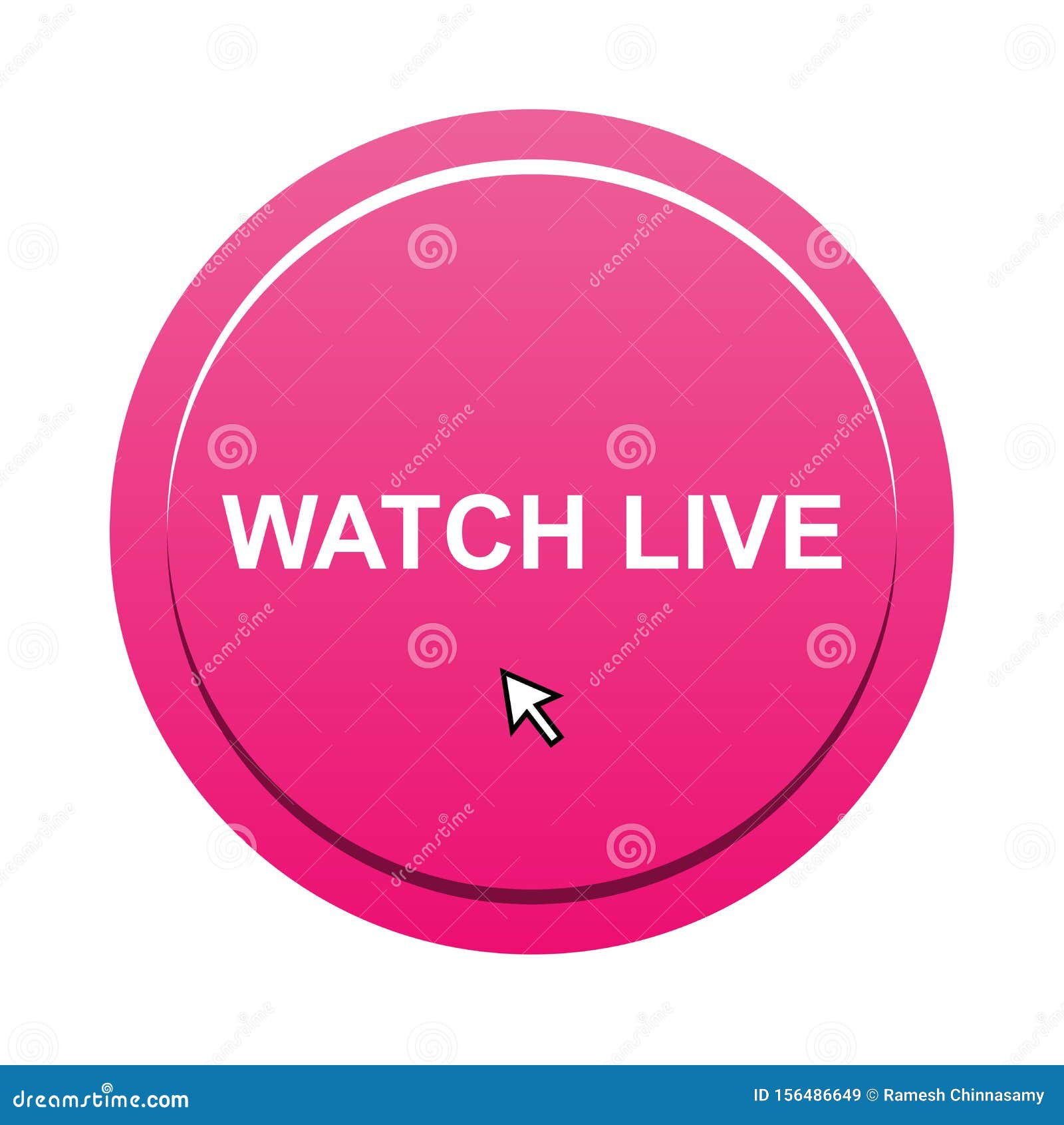 Watch live button stock vector. Illustration of design - 156486649