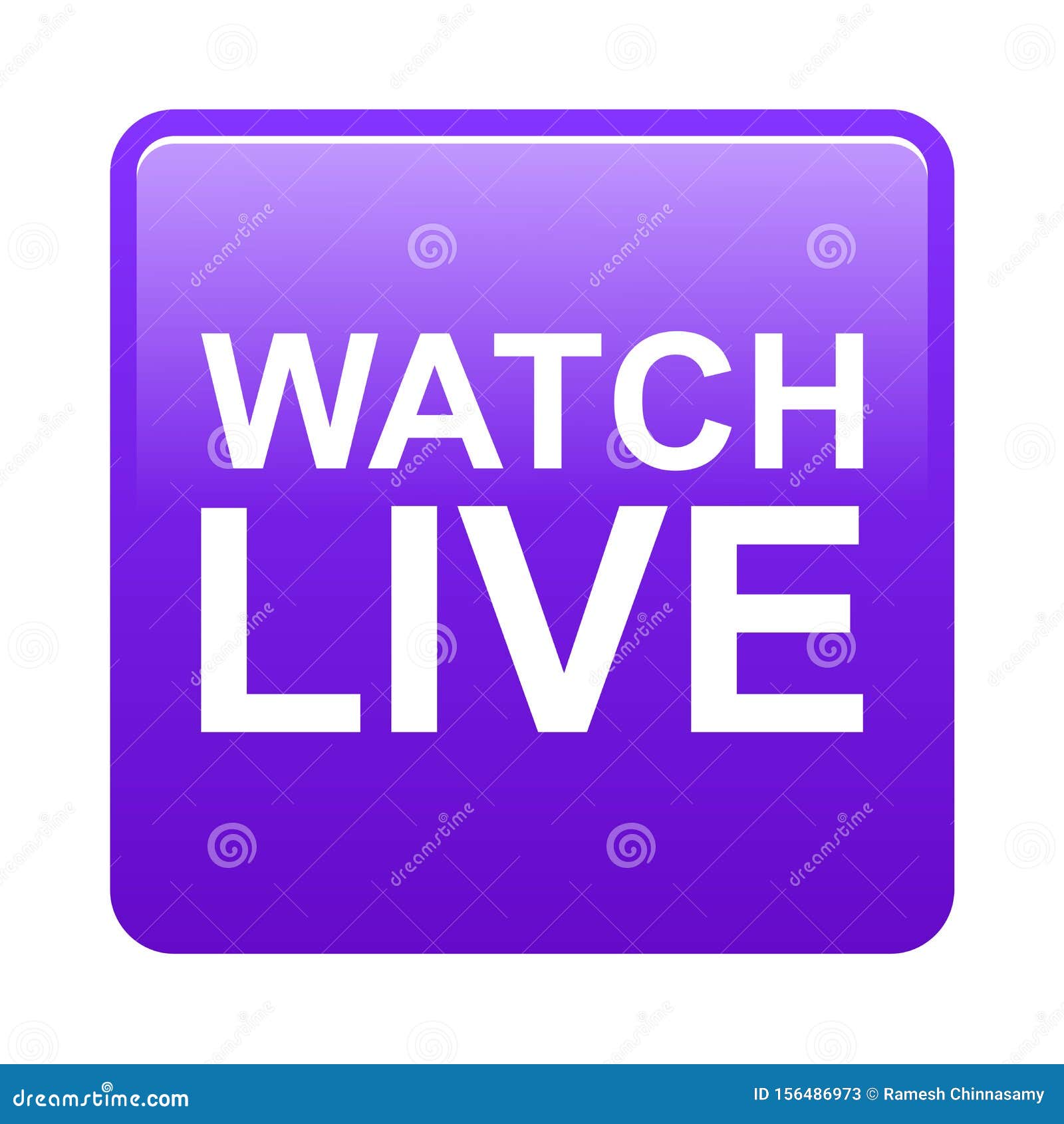 Watch live button stock vector. Illustration of display - 156486973